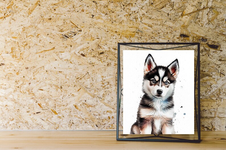 Digital Download Abstract Art for Siberian Husky Lover Art Gift for Dog ...