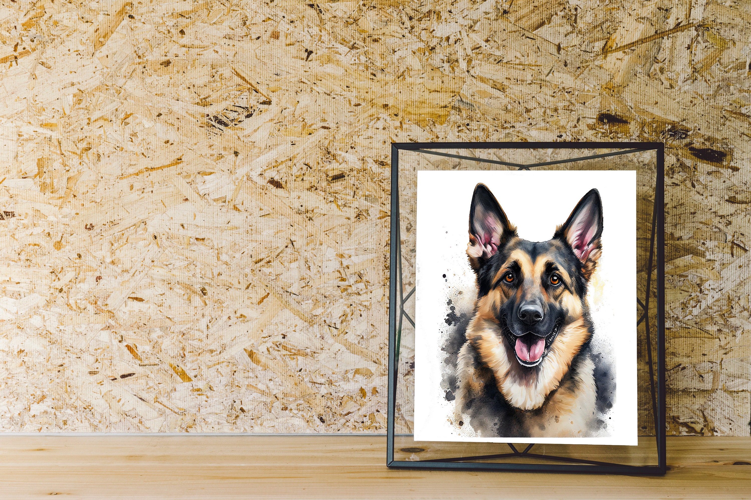 Digital Download German Shepherd Gift for His German Shepherd Dad Art for German Shepherd Art I ...