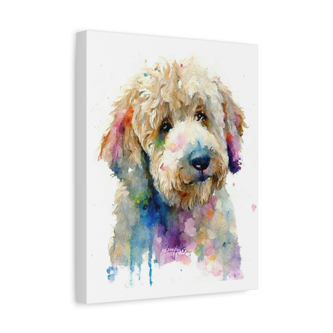 Matte Canvas Goldendoodle Art Goldendoodle Lover Art for Goldendoodle ...