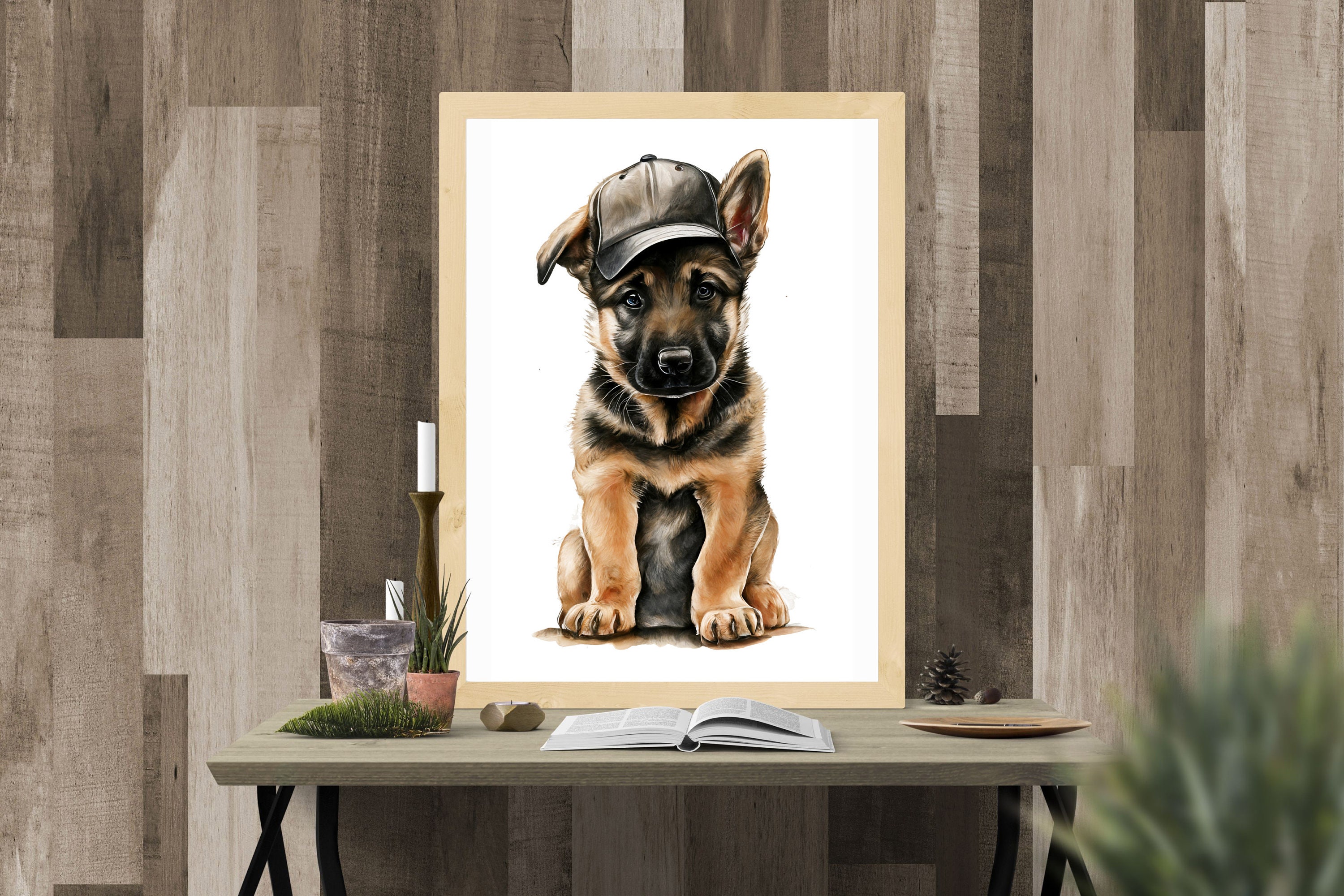 Digital Download Abstract Art for German Shepherd Lover Art Gift for ...