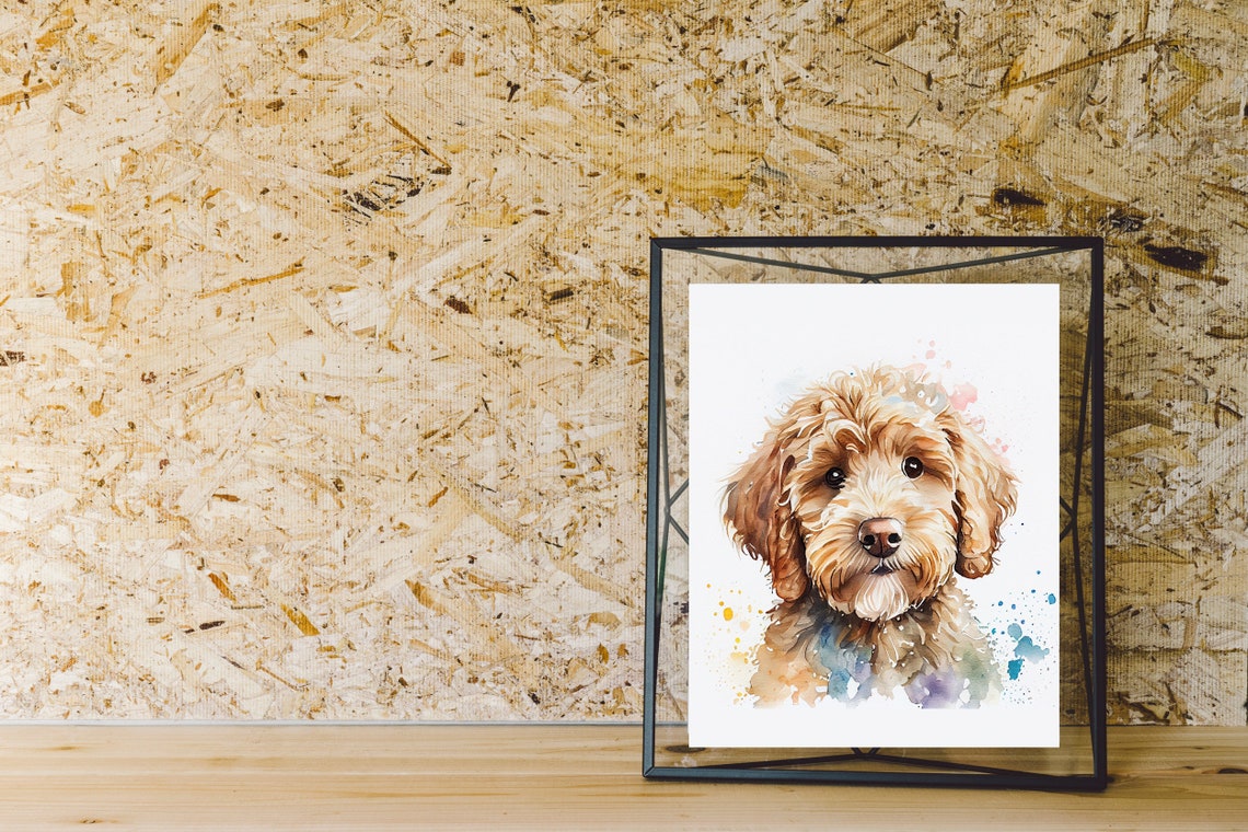 Goldendoodle Watercolor Portrait Art Print (digital Download) - Etsy
