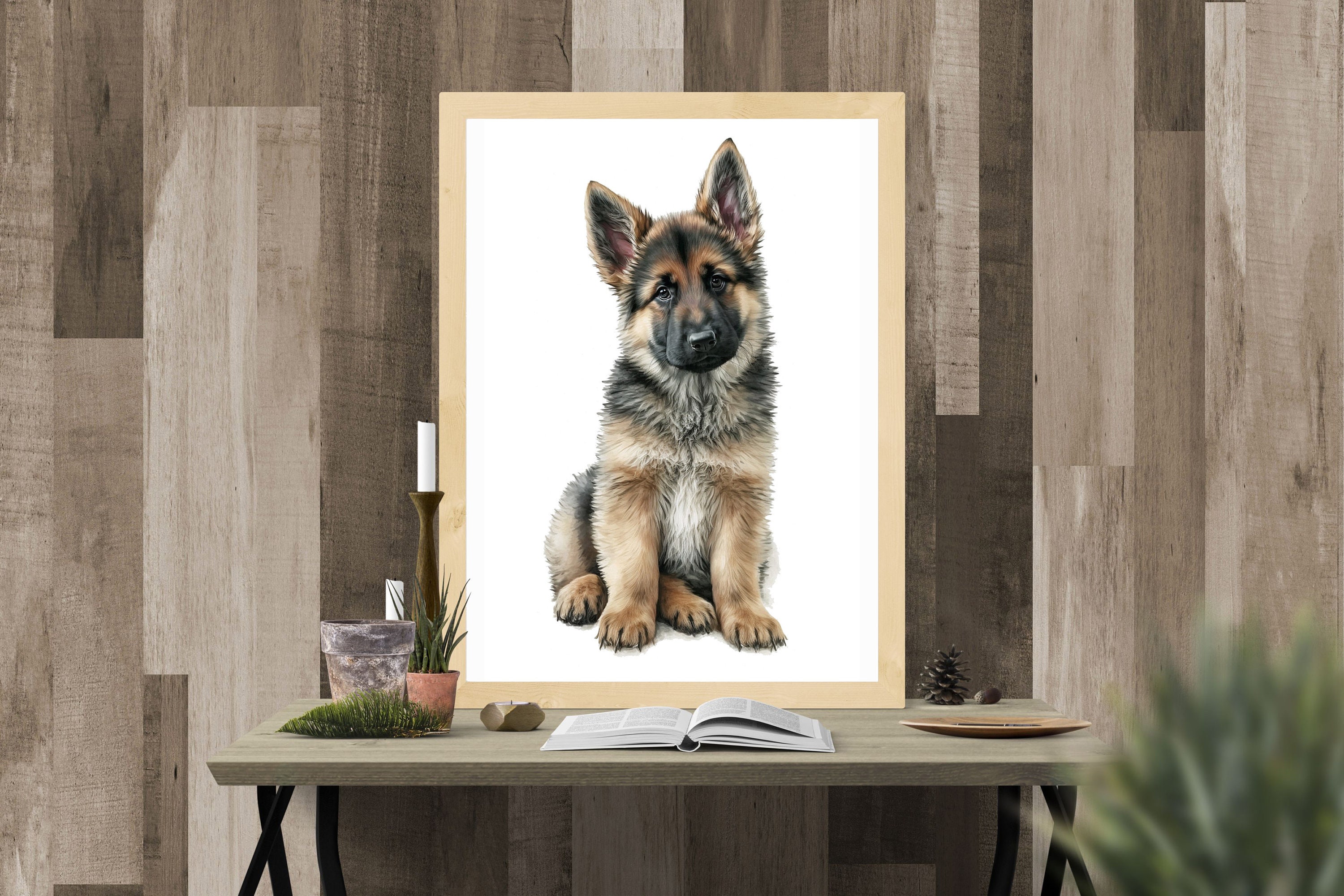 Digital Download Abstract Art for German Shepherd Lover Art Gift for ...