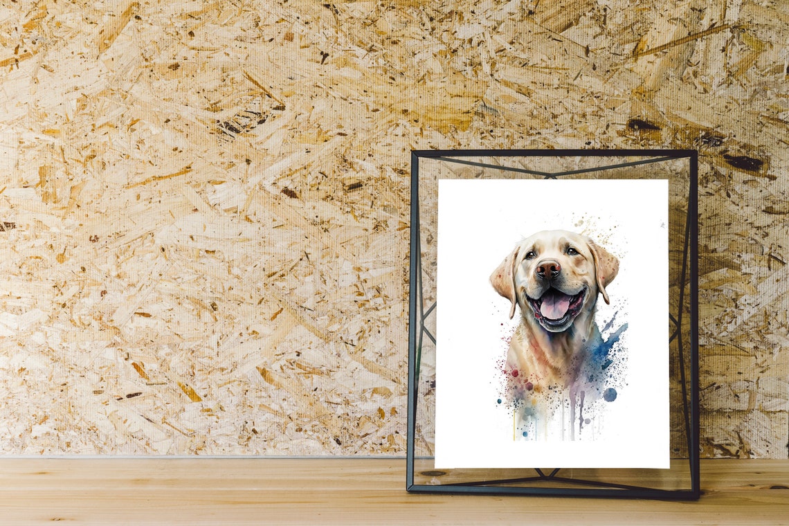 Labrador Retriever Art Print | Watercolor Dog Portrait (digital ...