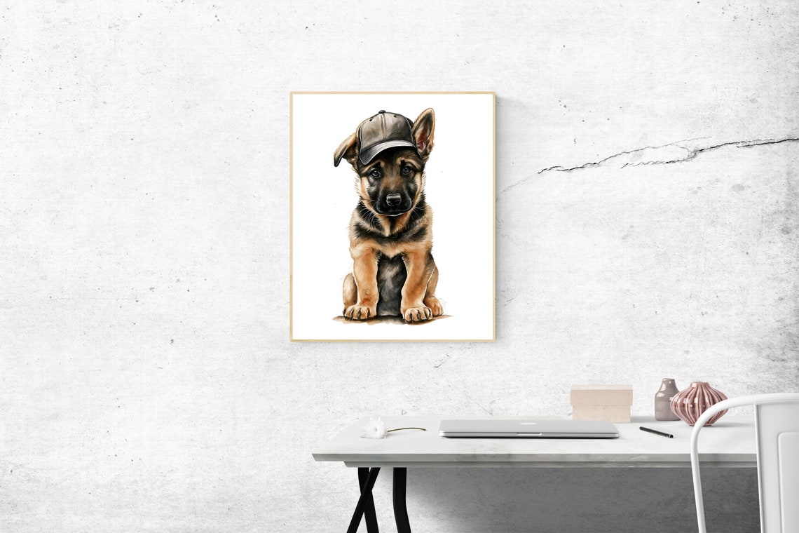 Digital Download Abstract Art for German Shepherd Lover Art Gift for ...