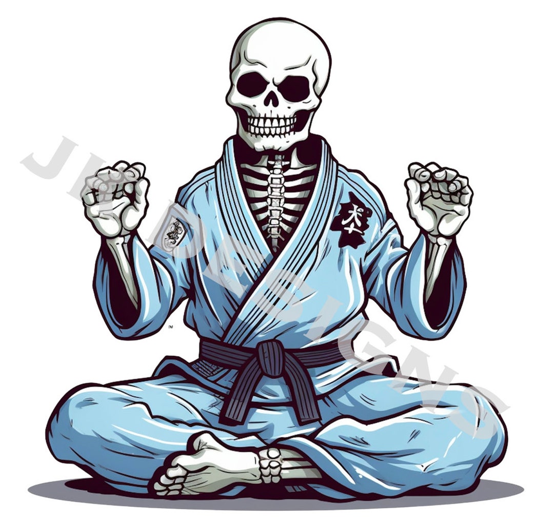 Grappling Skeleton PNG - BJJ Judo Jiu Jitsu - Etsy