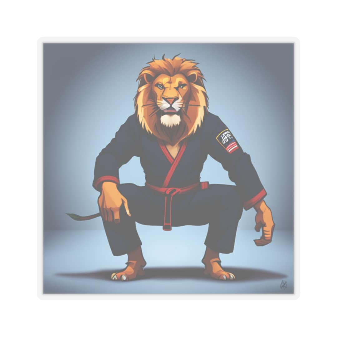 Lion Ready to Fight Martial Artist Jiu Jitsu Grappling Judo BJJ Decal ...