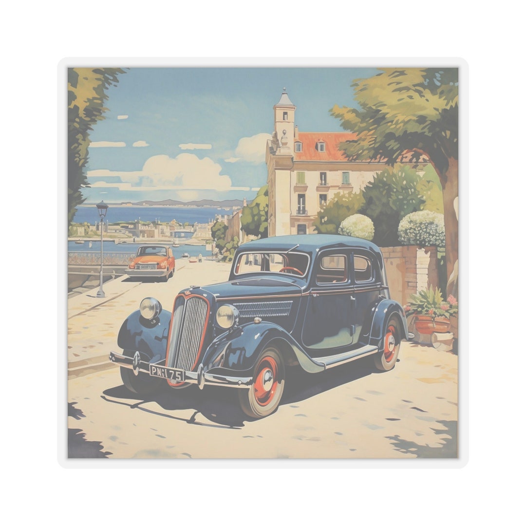 Old School Classic Car Decal Sticker - Etsy