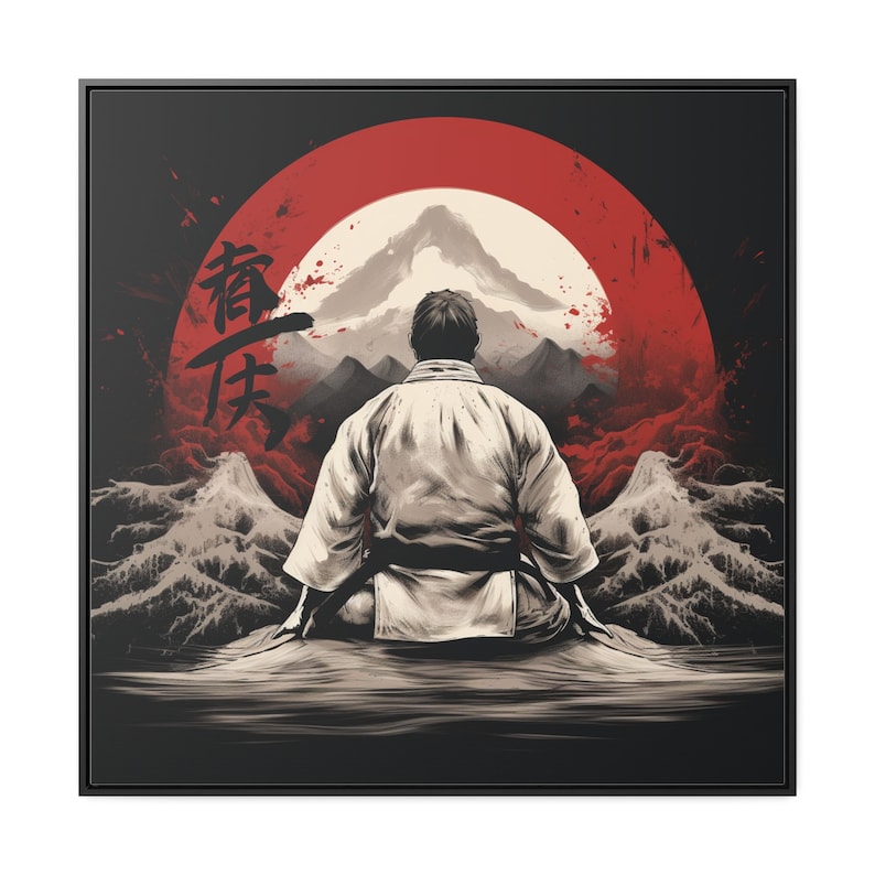 Jiu Jitsu Kanji BJJ Framed Canvas Wall Art - Etsy