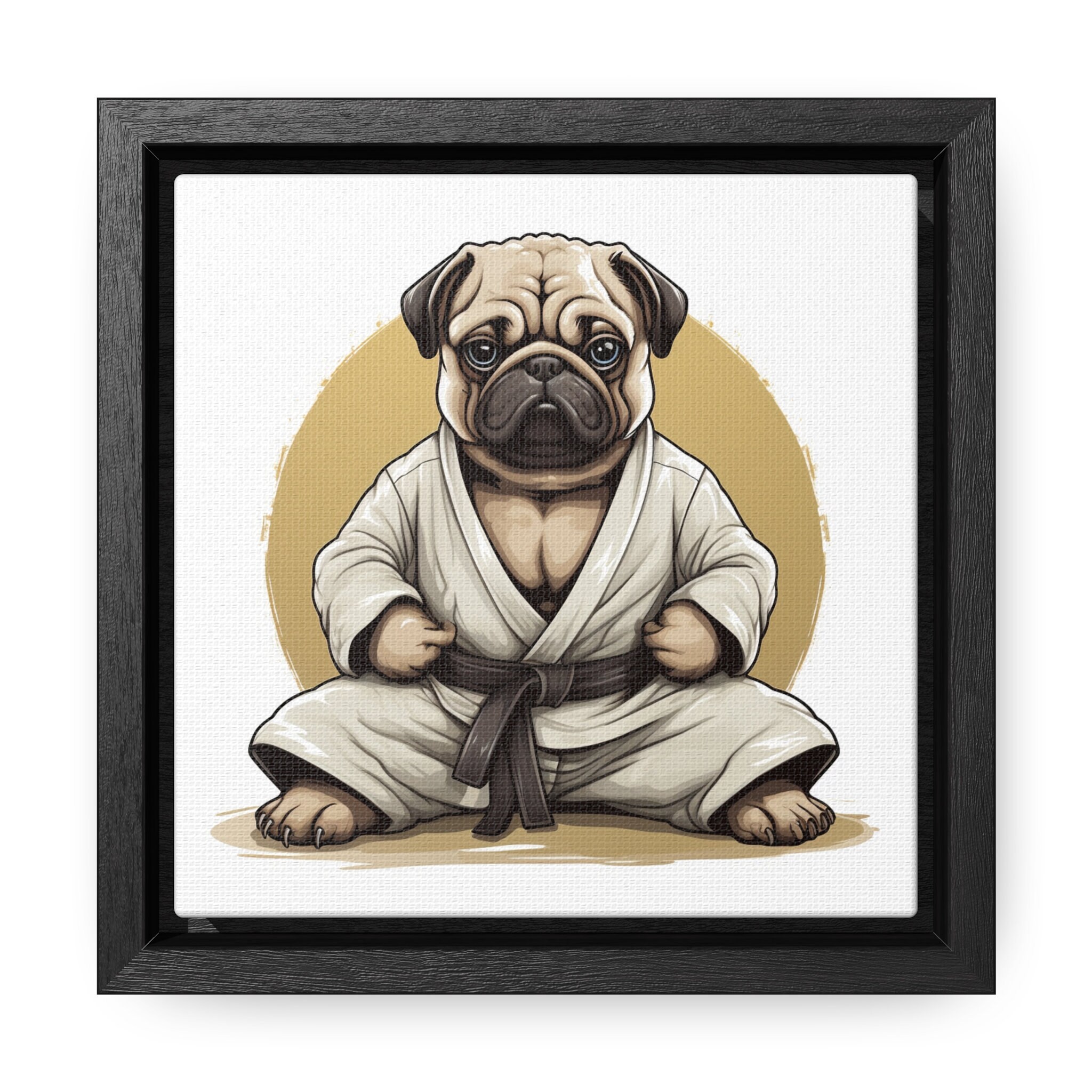 Martial Art Pug - Jiu Jitsu BJJ Judo Karate - Gallery Canvas Wraps ...