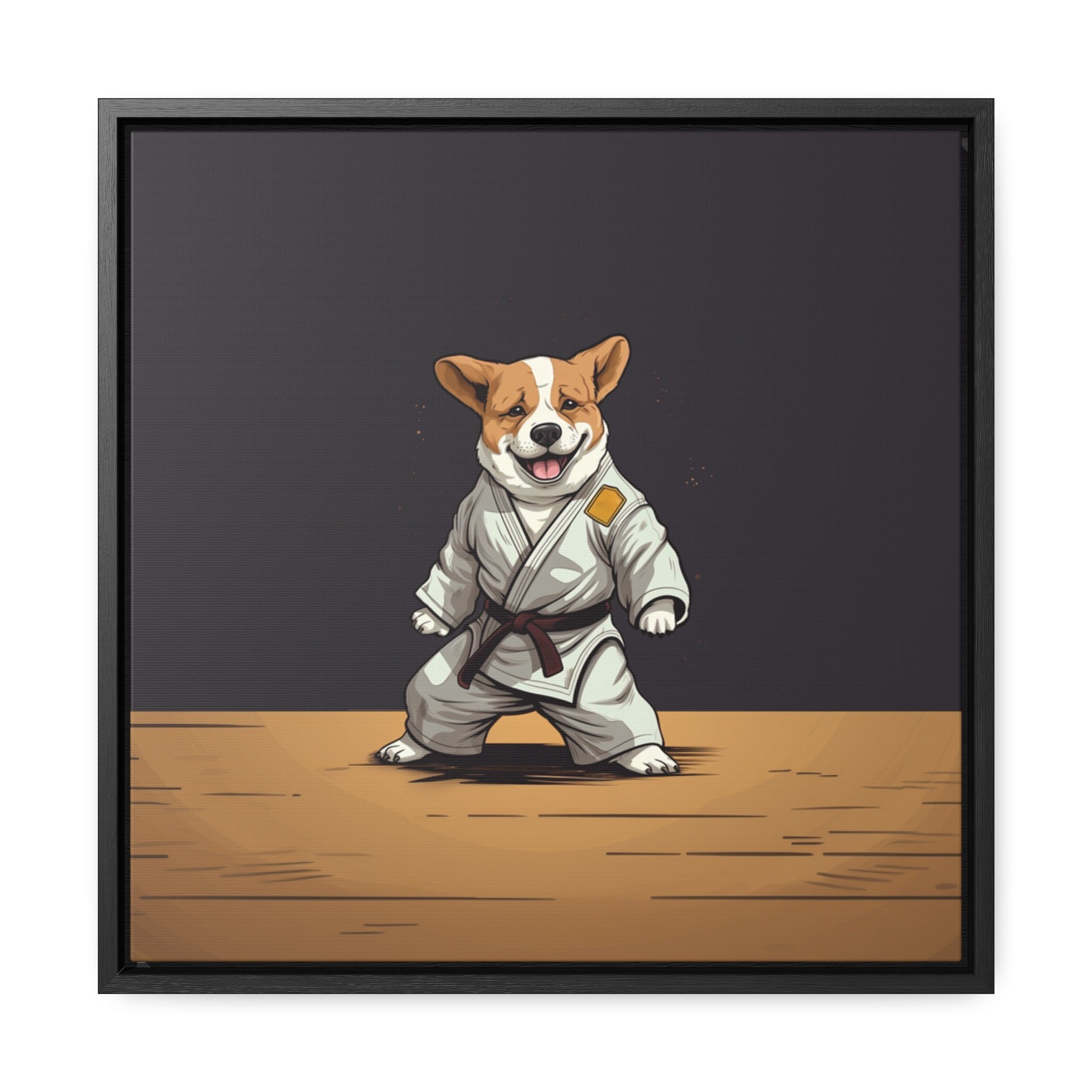Martial Art Corgi - Jiu Jitsu BJJ Judo Karate - Gallery Canvas Wraps ...
