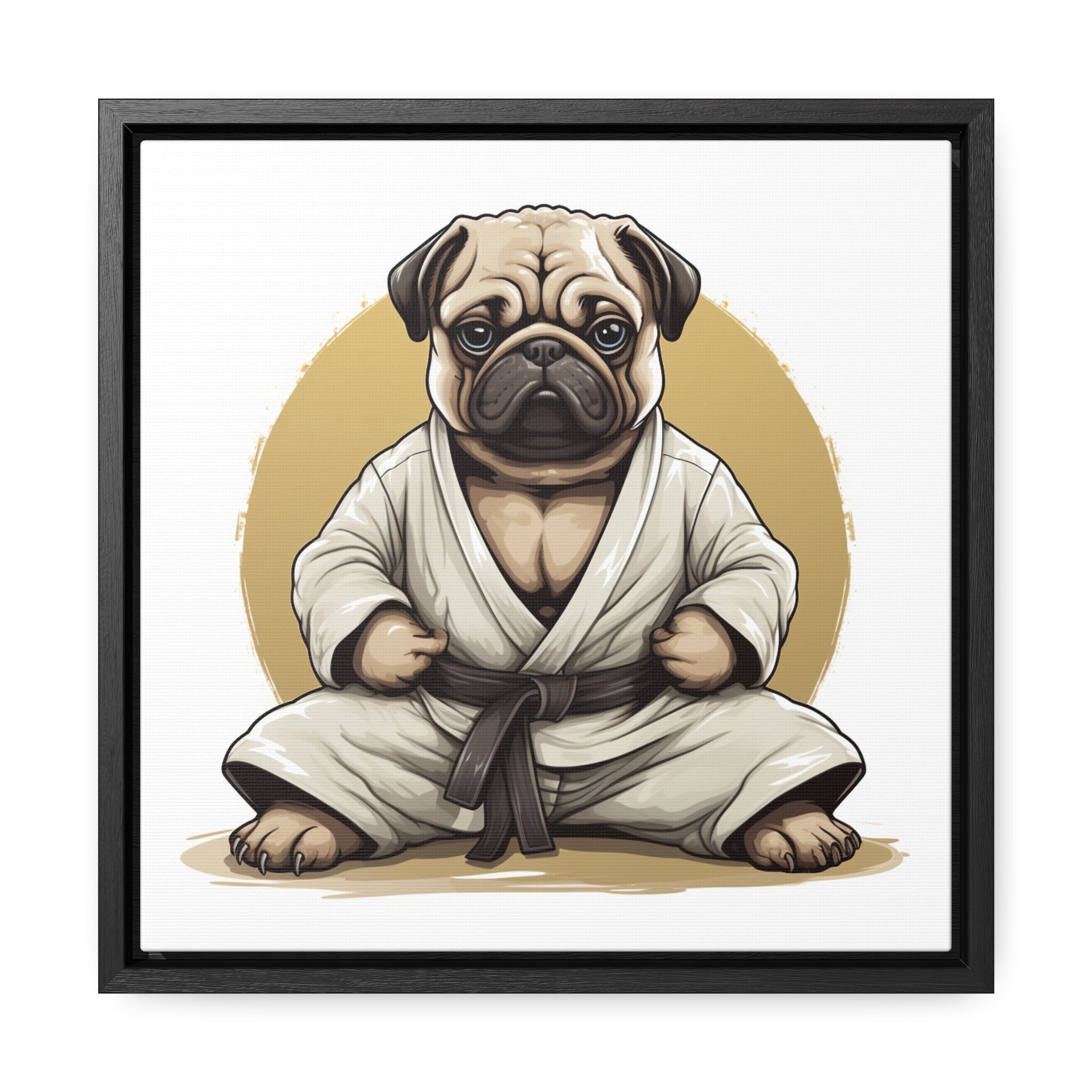 Martial Art Pug - Jiu Jitsu BJJ Judo Karate - Gallery Canvas Wraps ...
