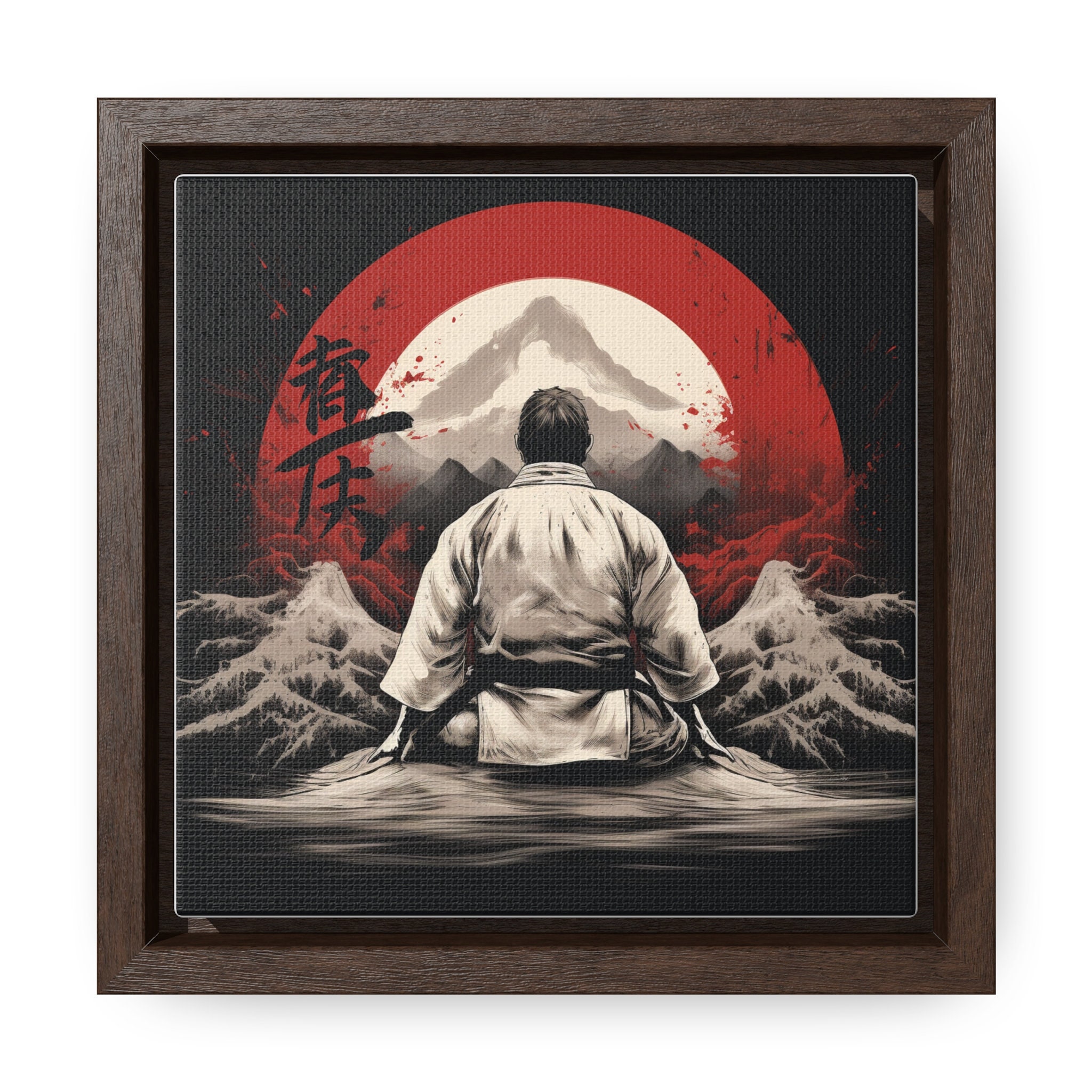Jiu Jitsu Kanji BJJ Framed Canvas Wall Art - Etsy
