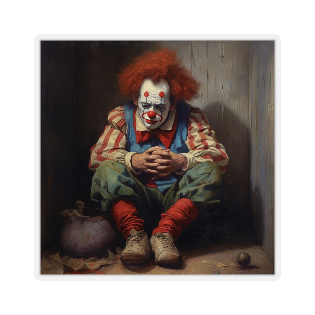 Clown Stuck in Deep Thought Decal Stickers - Etsy Australia