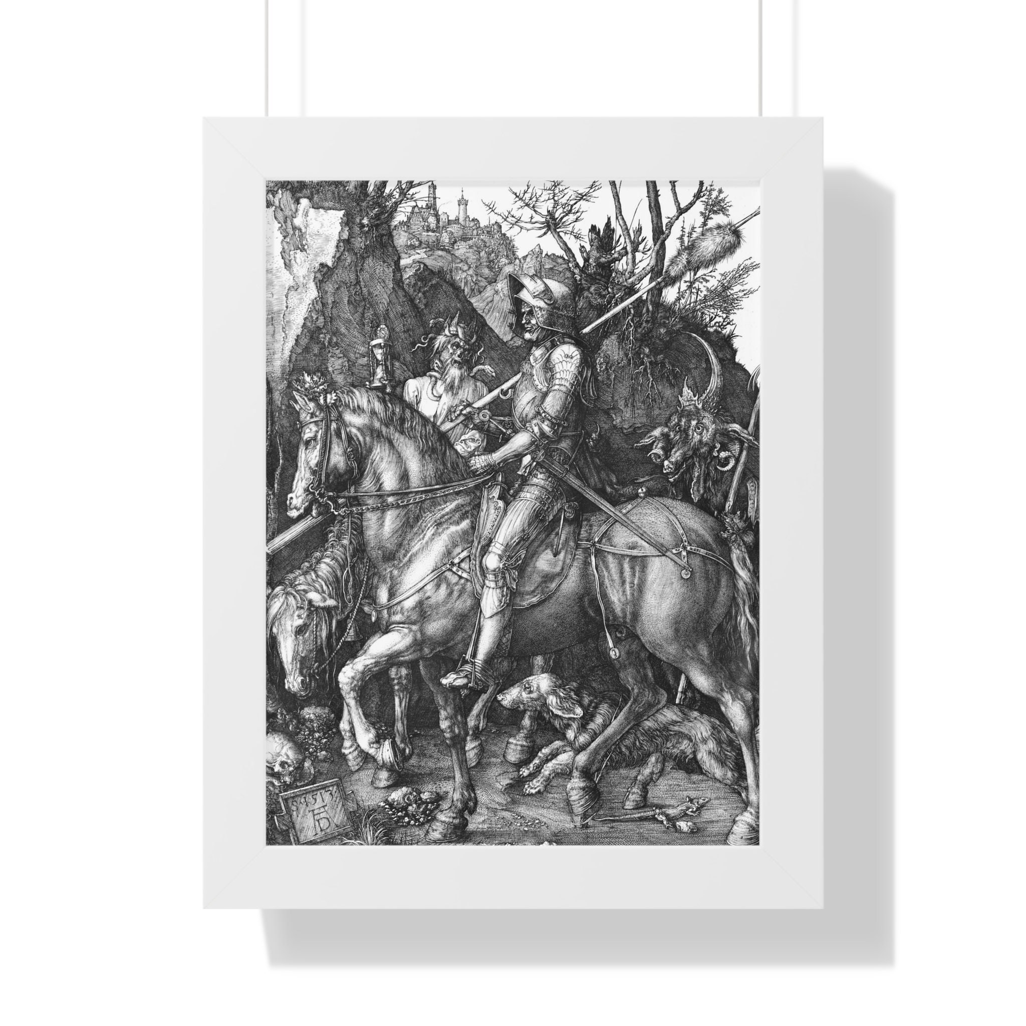 Knight, Death, and the Devil. Framed Vertical Poster - Etsy