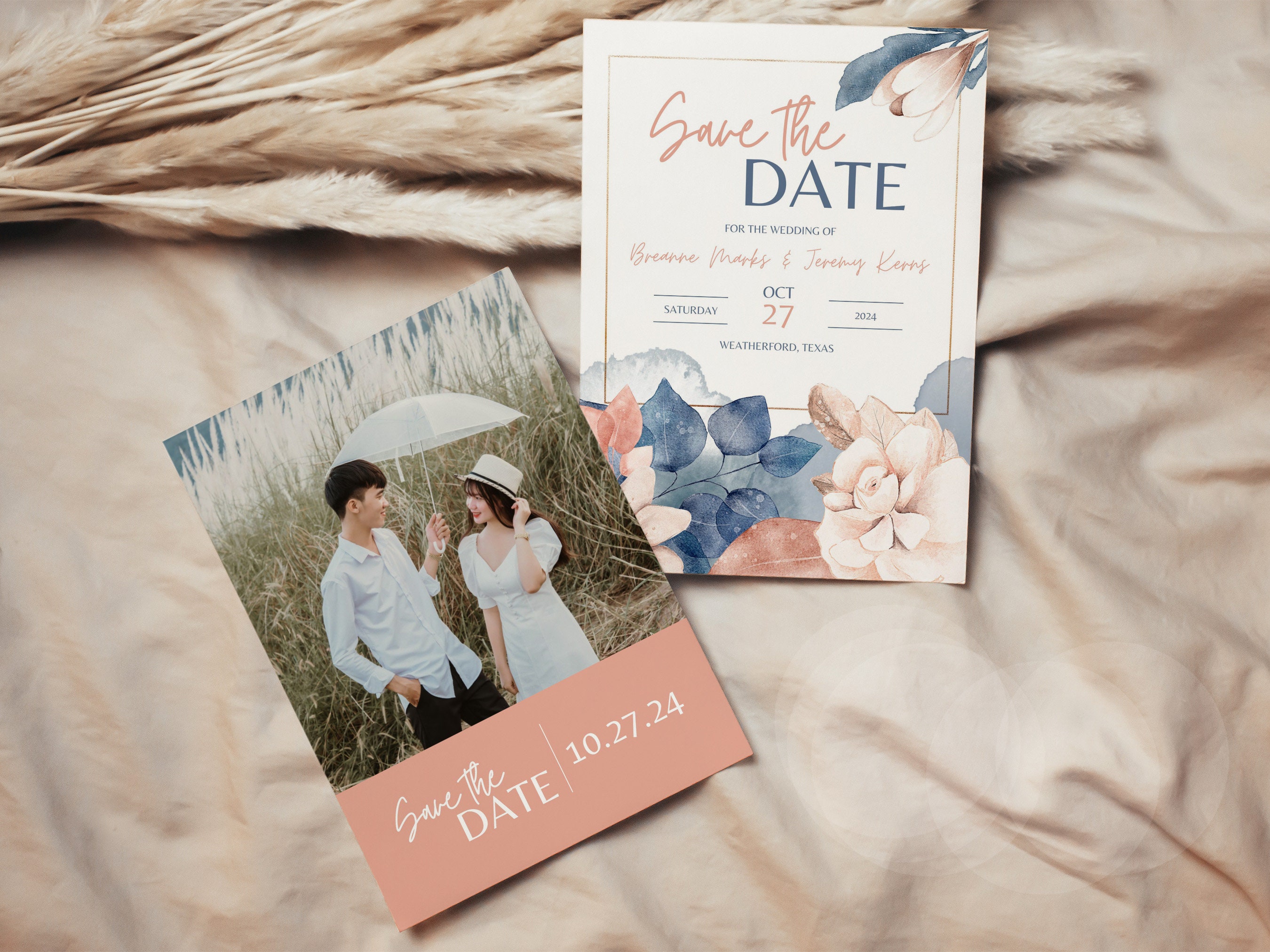 Editable Save the Date, Canva Template, Printable, Instant Download - Etsy