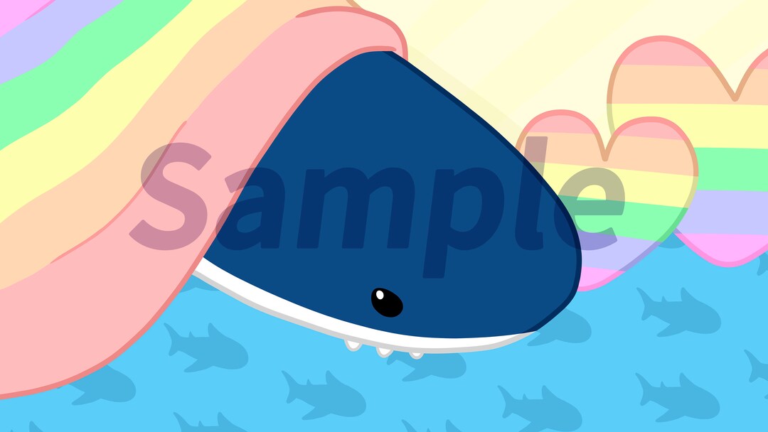 Custom Pride Shark Digital Wallpaper - Etsy