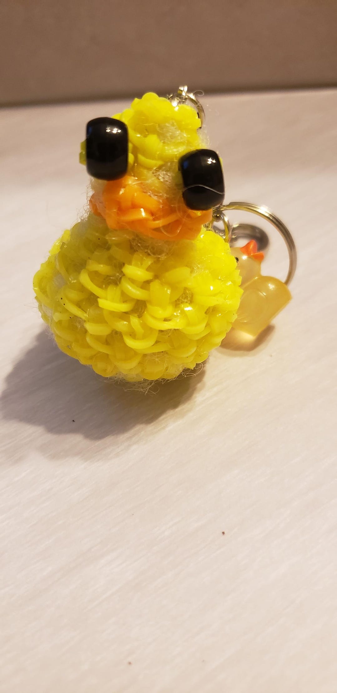 Loom Band Rubber Duck Keychain - Etsy