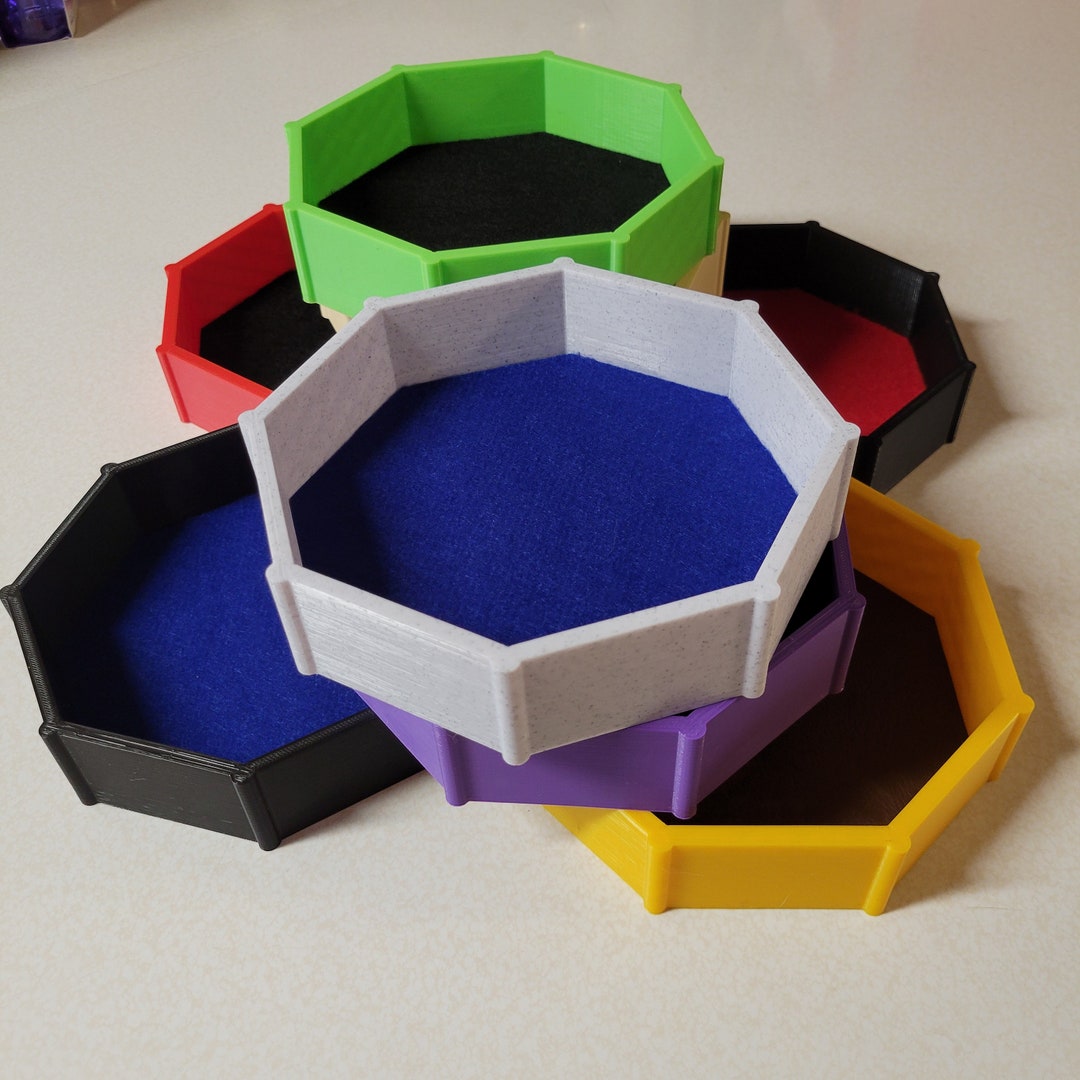 Customizable 3D Printed Dice Tray - Keep Your Dice Contained and Roll ...