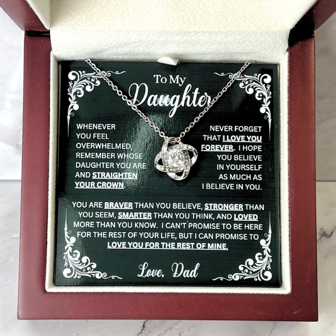 To My Daughter Necklace Gift From Dad, Daughter Gift, Inspirational ...