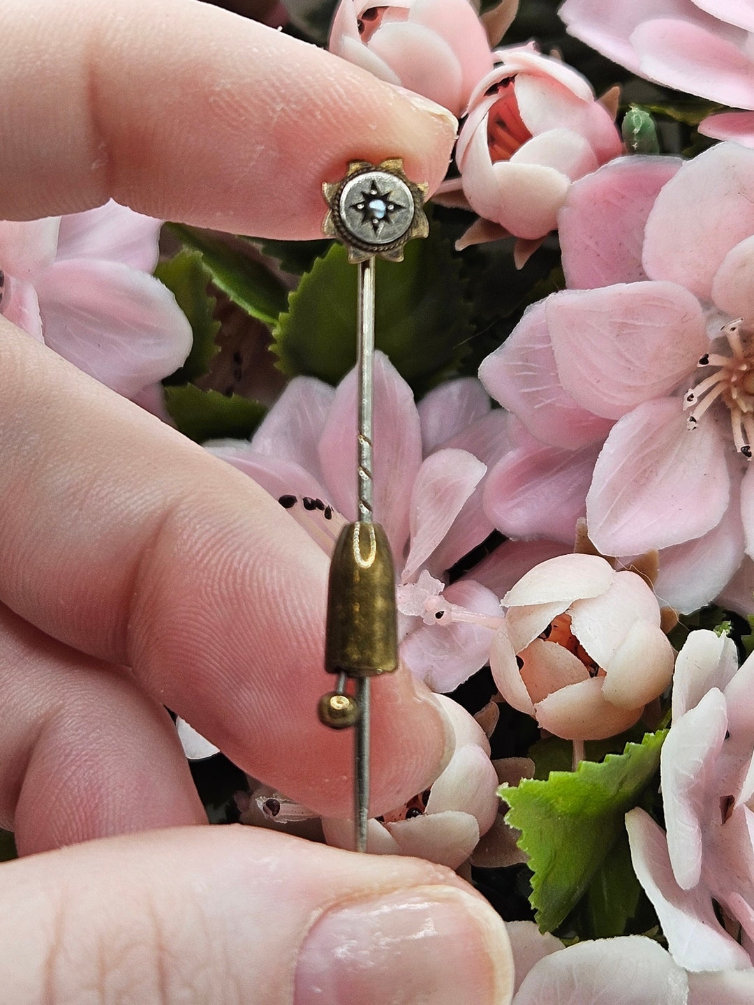 Antique Victorian 1800s Art Nouveau Era Unusual Unique Screw STICK PIN ...