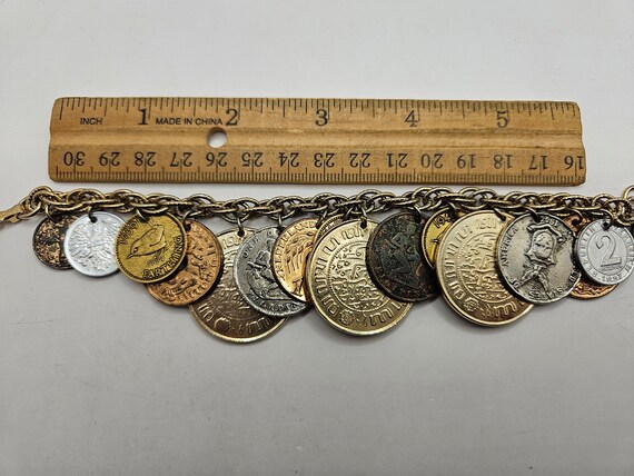 Antique 1930s -40s- 50s Vintage Coro Chain COIN CHARM… - Gem
