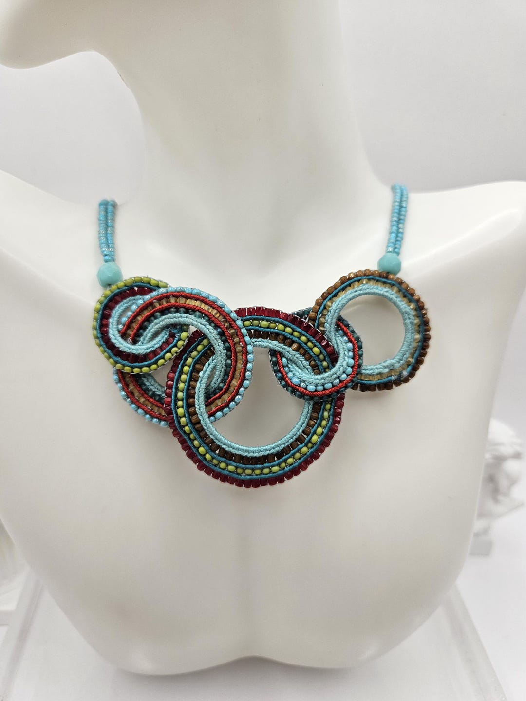 Fabulous Early 2000s Vintage Retro Funky Bohemian Hand Made BEADED BIB ...