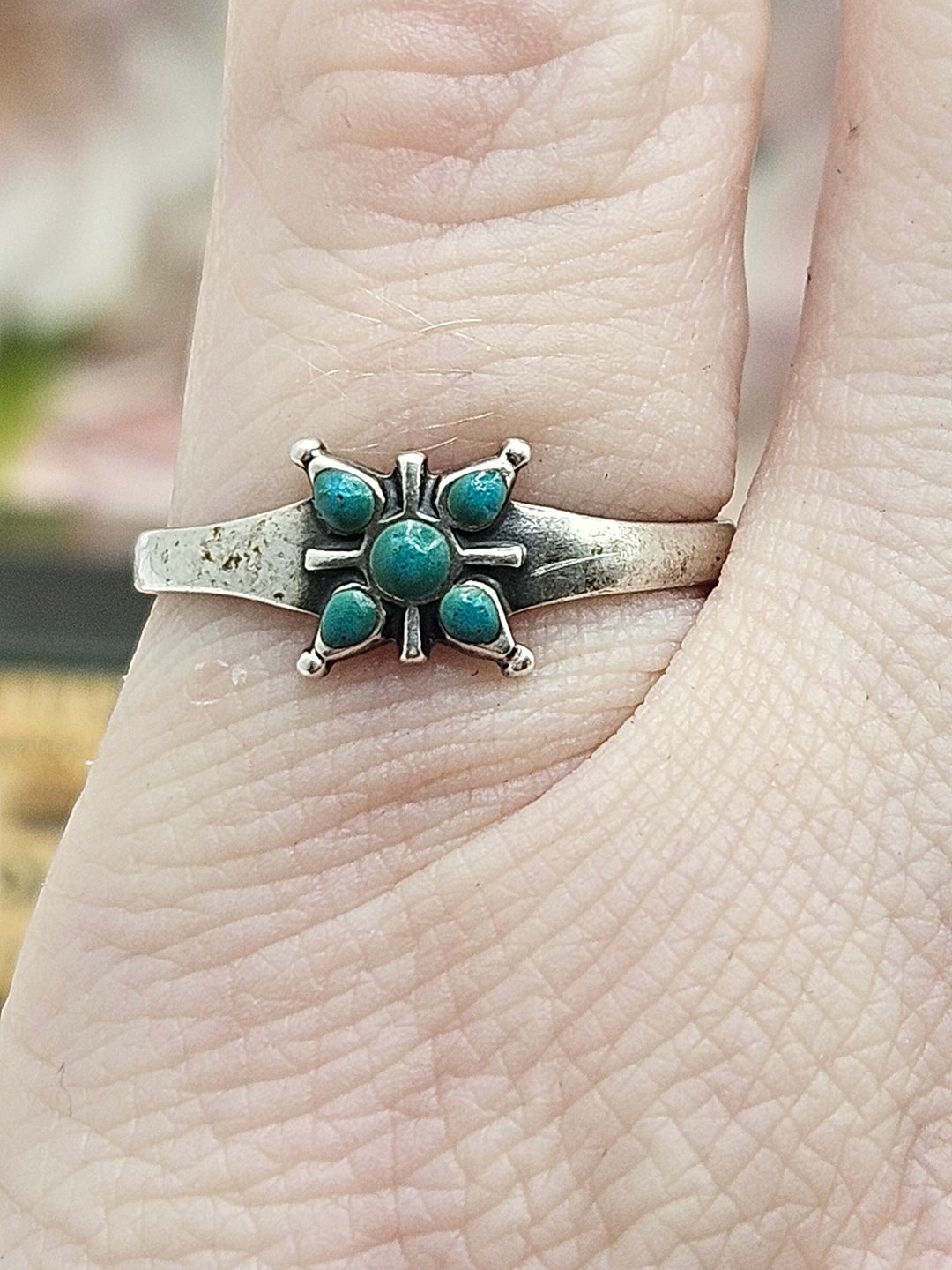 Vintage 1960s-1970s Mid Century Old Pawn Style Heavily Oxidized Old ...