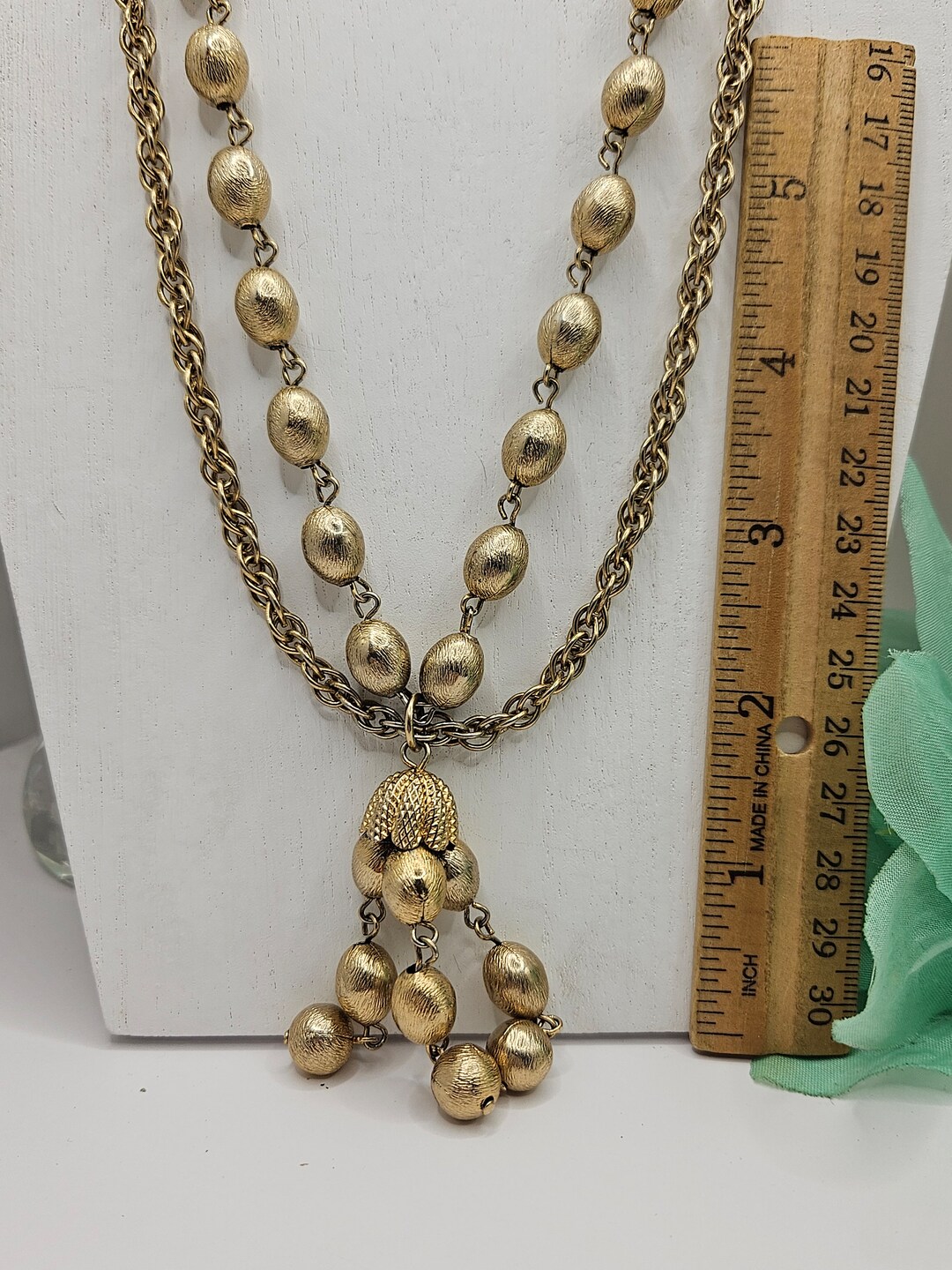 Vintage 1960s-early 1970s Mid Century Double 2 Strand Beaded Layered ...