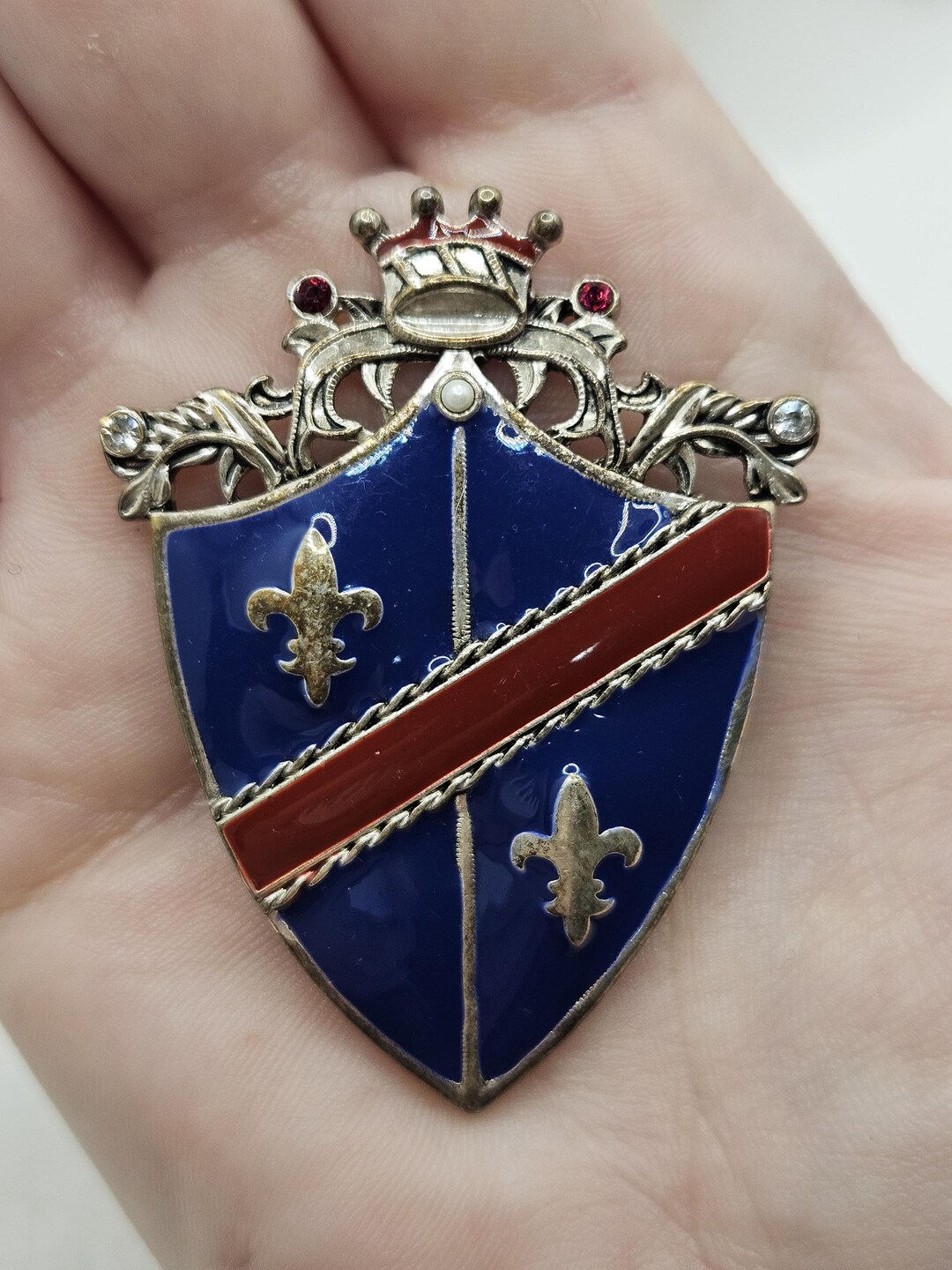 Beautiful Retro 1960s Mid Century Vintage Royal Theme Enamel ...