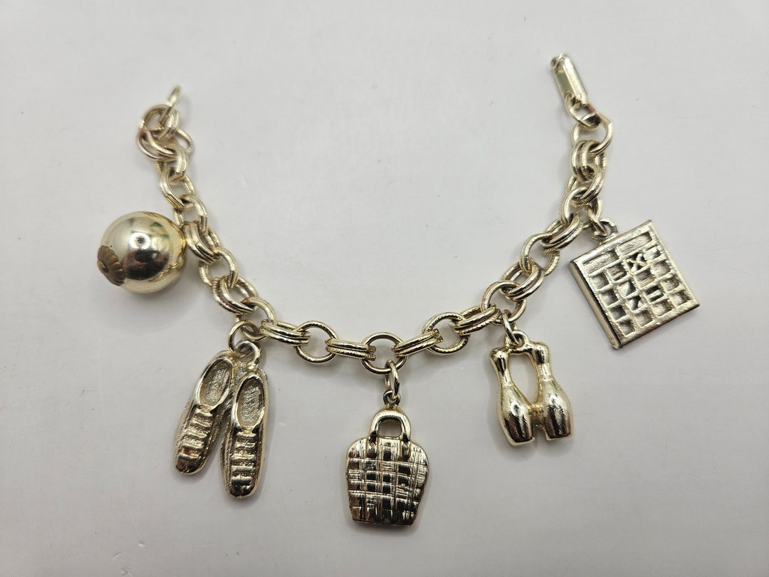 Vintage 1950s-60s Mid Century Modernist Retro Antique BOWLING CHARM ...