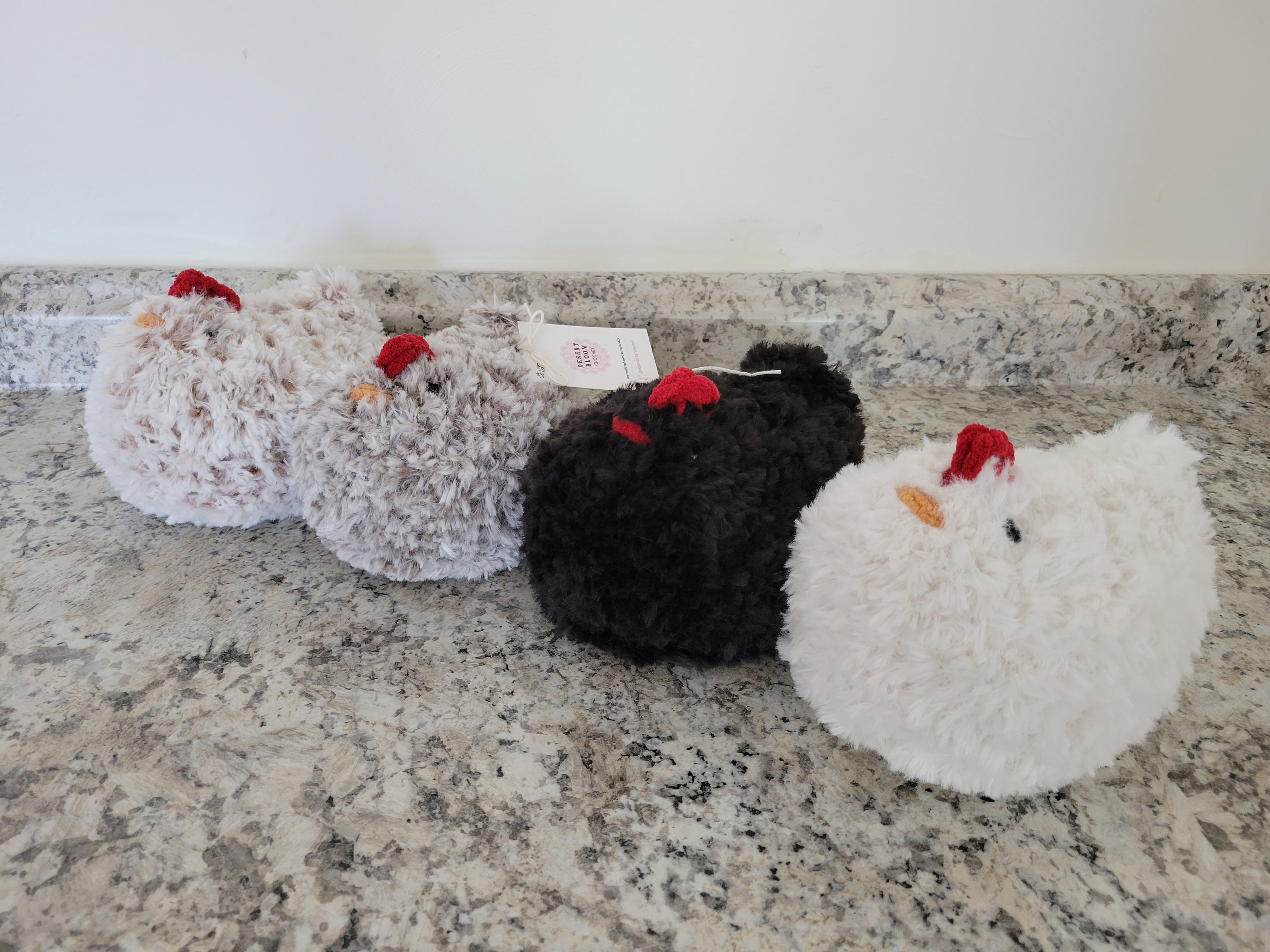 Furry Chicken, Farmhouse Decor, Chicken Plushie - Etsy
