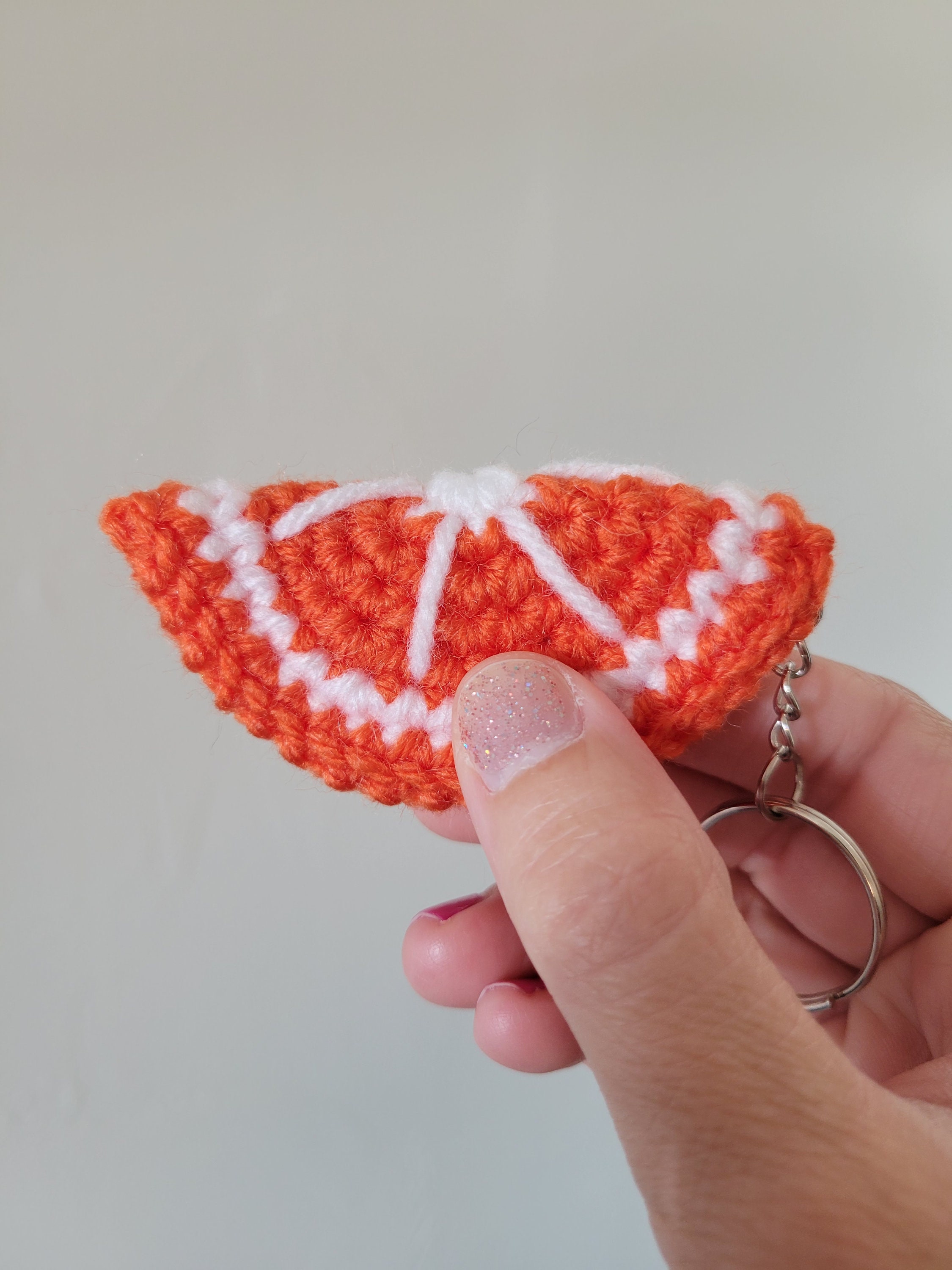 Orange Slice Keychain, Fruit Slice Keychain, Backpack Keychain, Purse ...