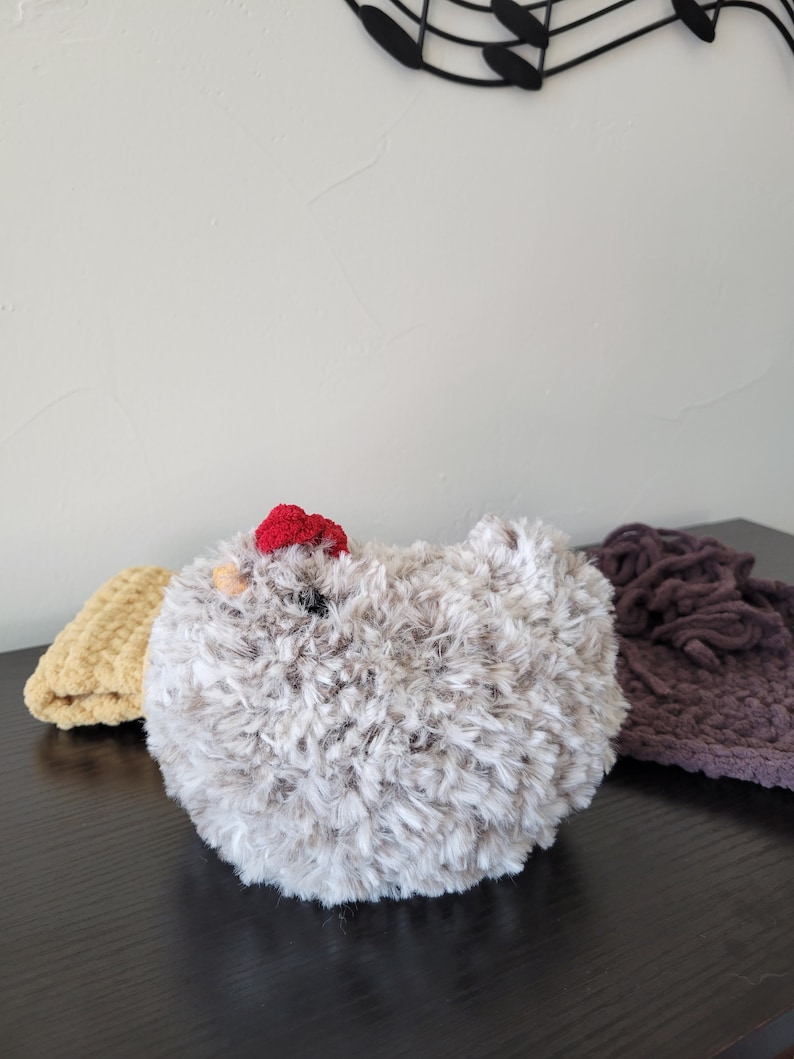 Furry Chicken, Farmhouse Decor, Chicken Plushie - Etsy