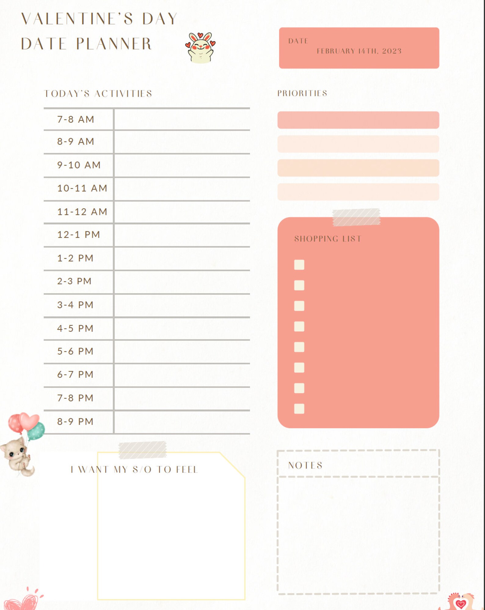 Valentine's Day Planner - Etsy