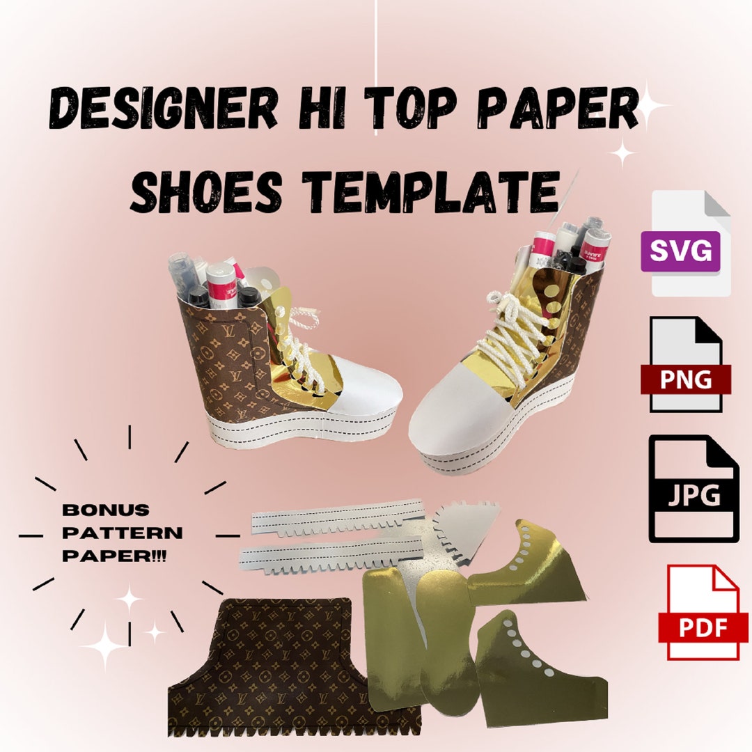 Designer Hi-top Sneakers Template for Cricut - Etsy