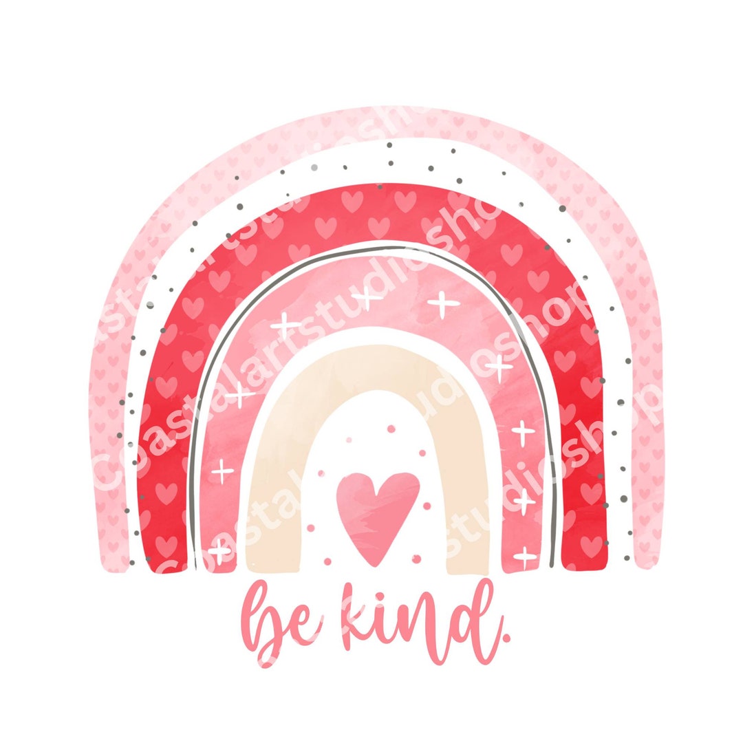 Be Kind Boho Rainbow PNG Digital Download Sublimation Design for Shirts ...
