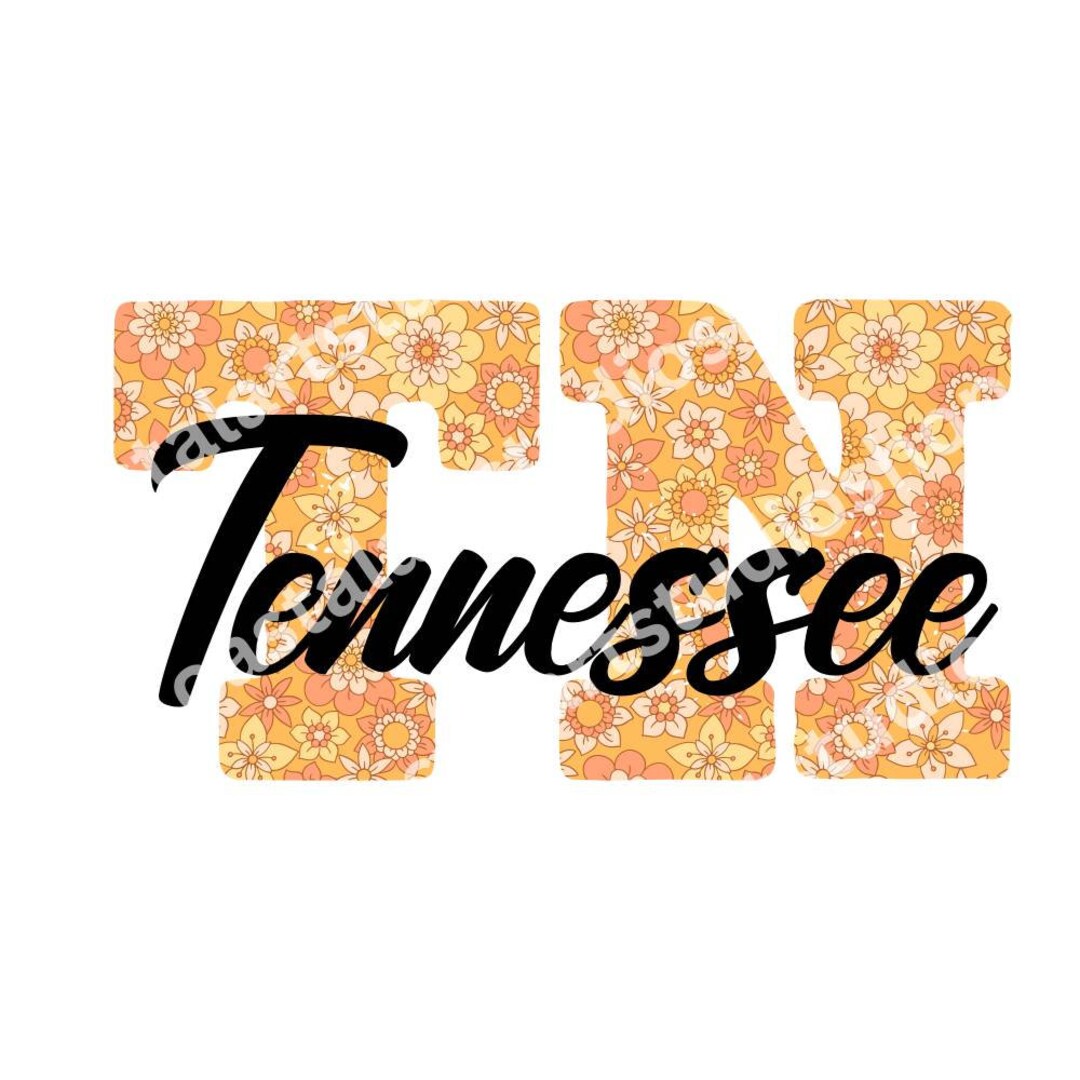 Tennessee Retro Floral PNG Sublimation Design Groovy Tennessee Graphic ...