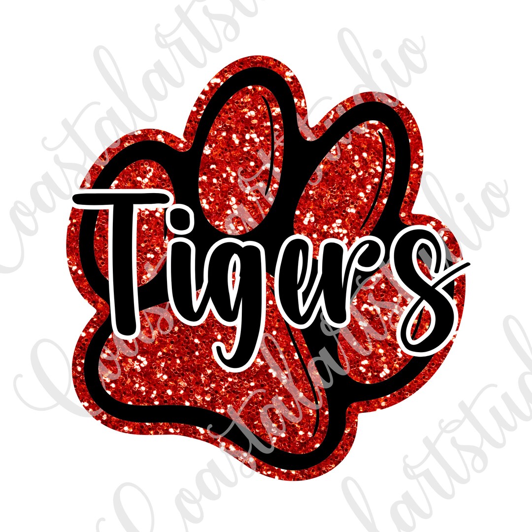 Tigers Paw Print PNG Sublimation Design Sports Mascot Png Football ...