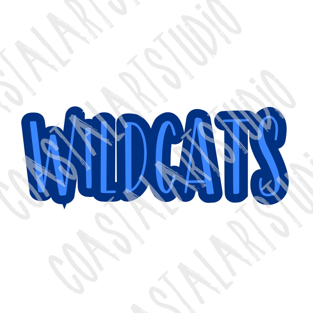 WILDCATS PNG Handwritten Font Mascot Sublimation Design School Spirit ...