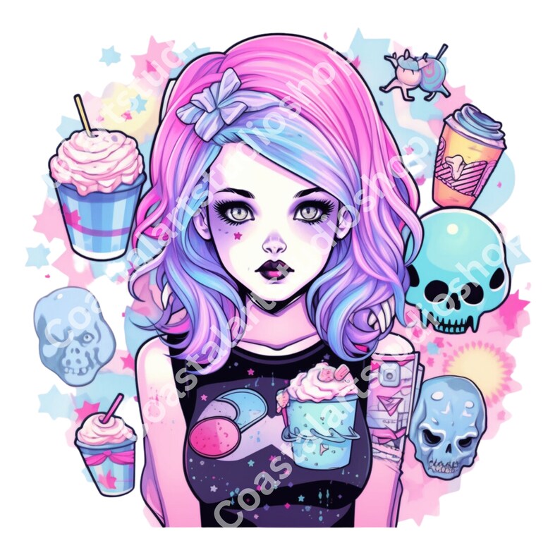 Pastel Goth Girl - Etsy
