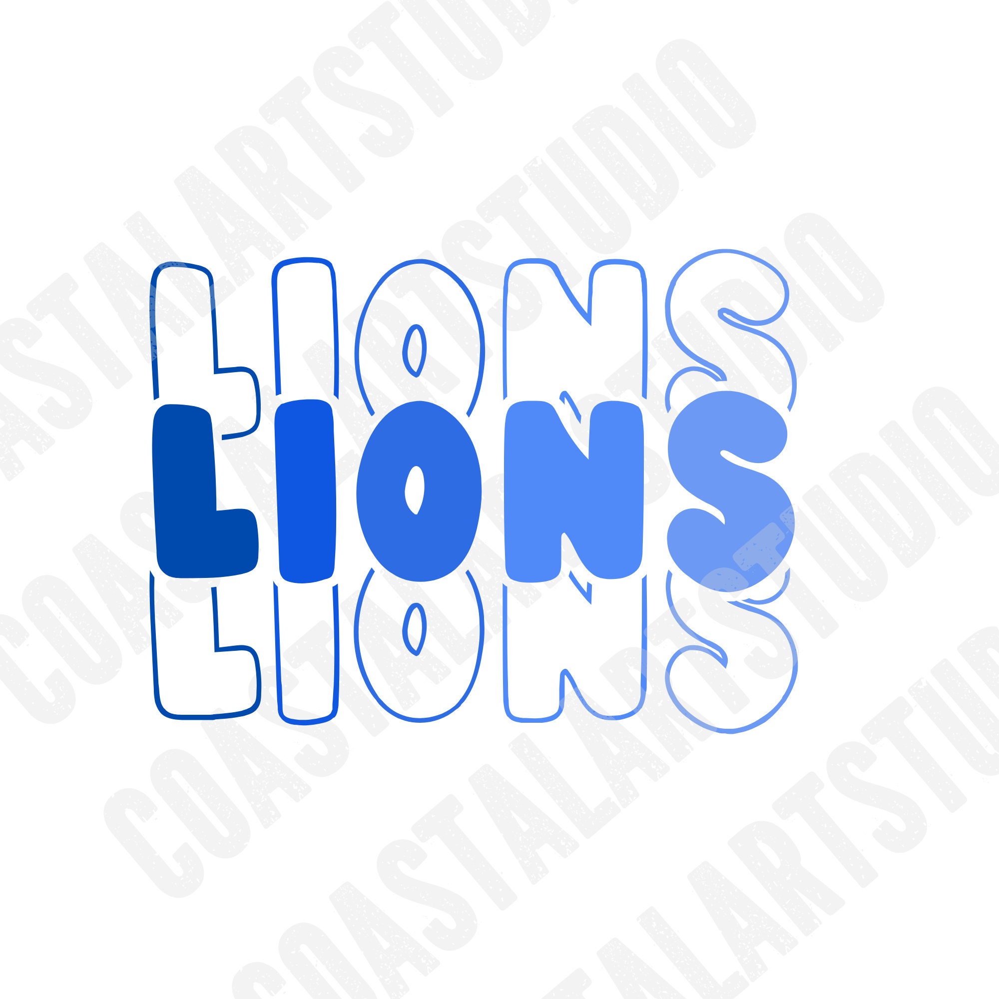 Lions Stacked Font PNG Lions Sublimation Design Team Mascot - Etsy