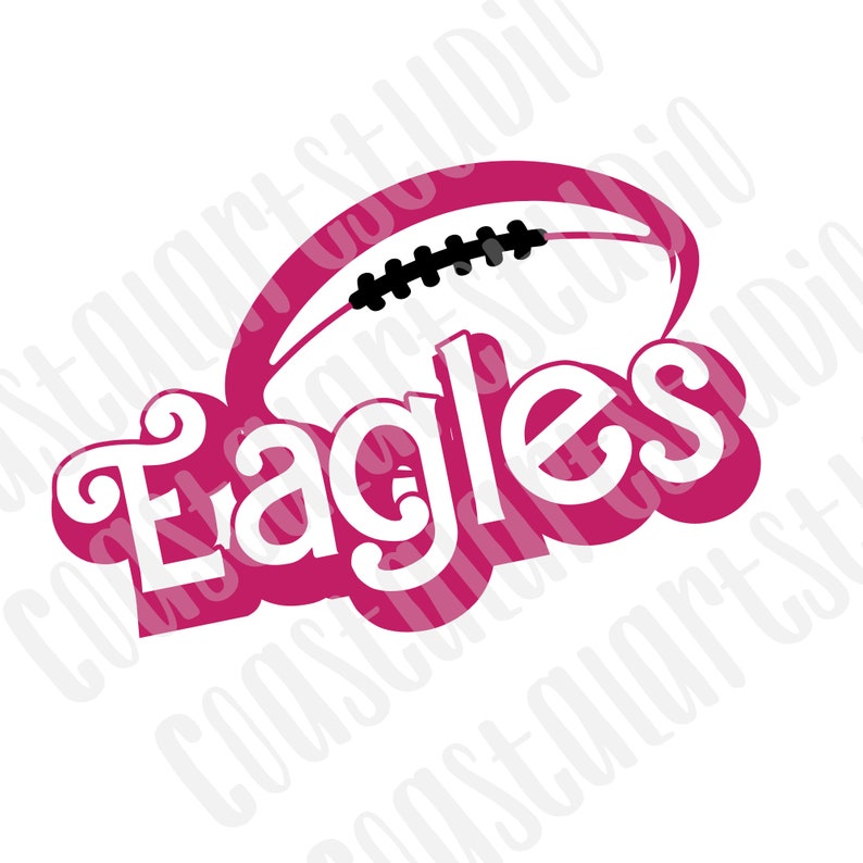 Pink Eagles Football PNG Sublimation Design Sports Mascot - Etsy