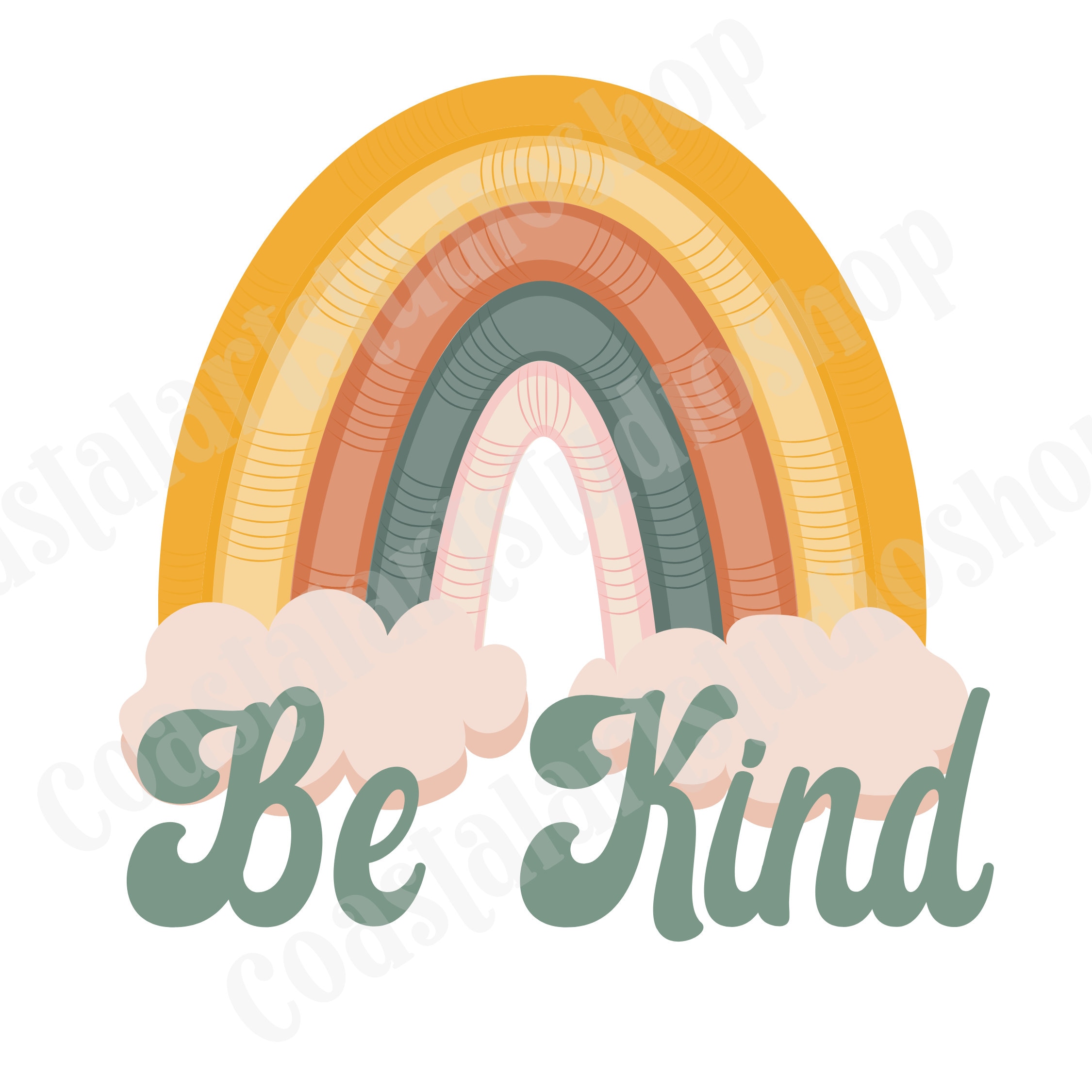 Be Kind PNG Boho Rainbow PNG Sublimation Design Kindness Graphic for ...