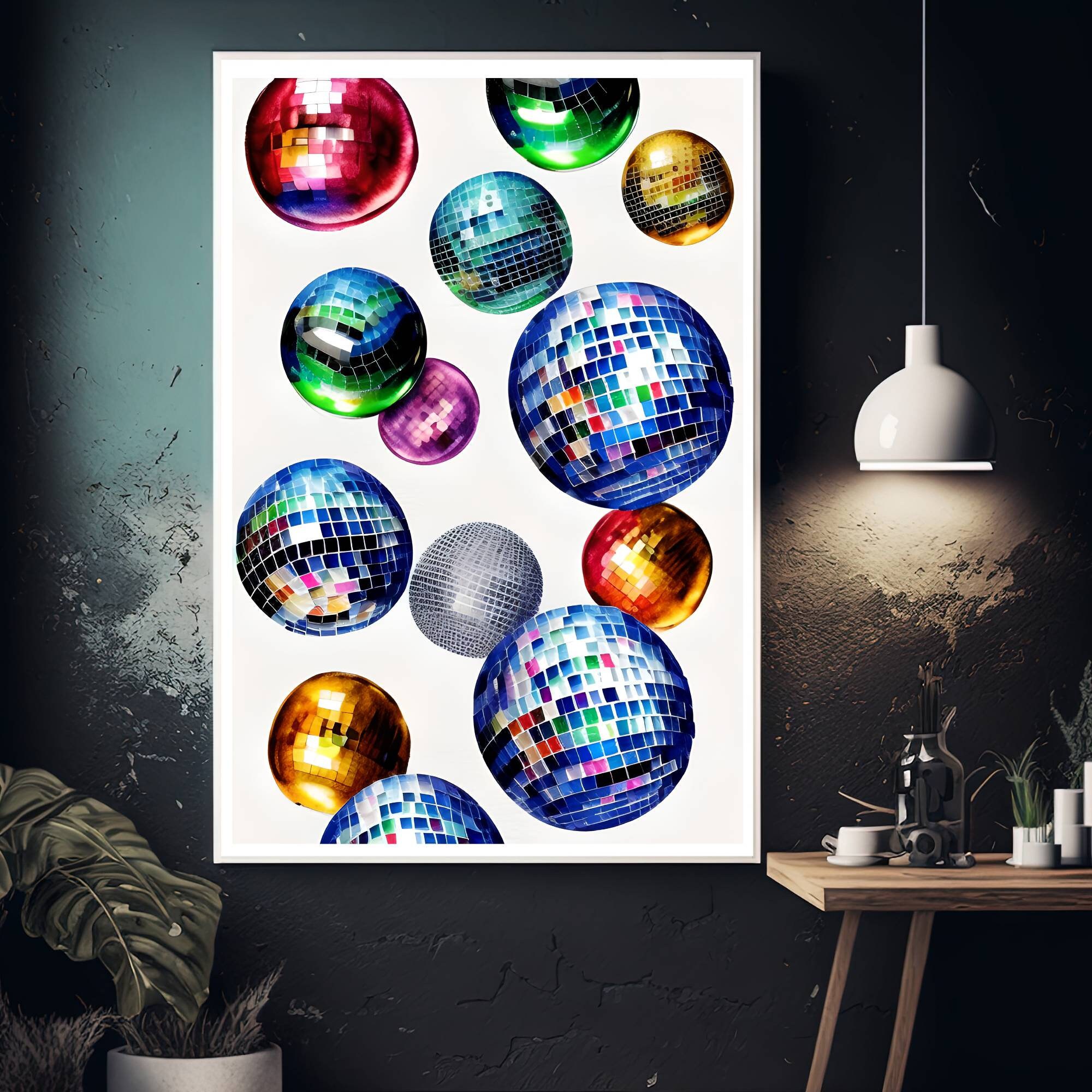 Disco Ball Printable Wall Art, Maximalist Wall Art, Y2k Room Decor ...