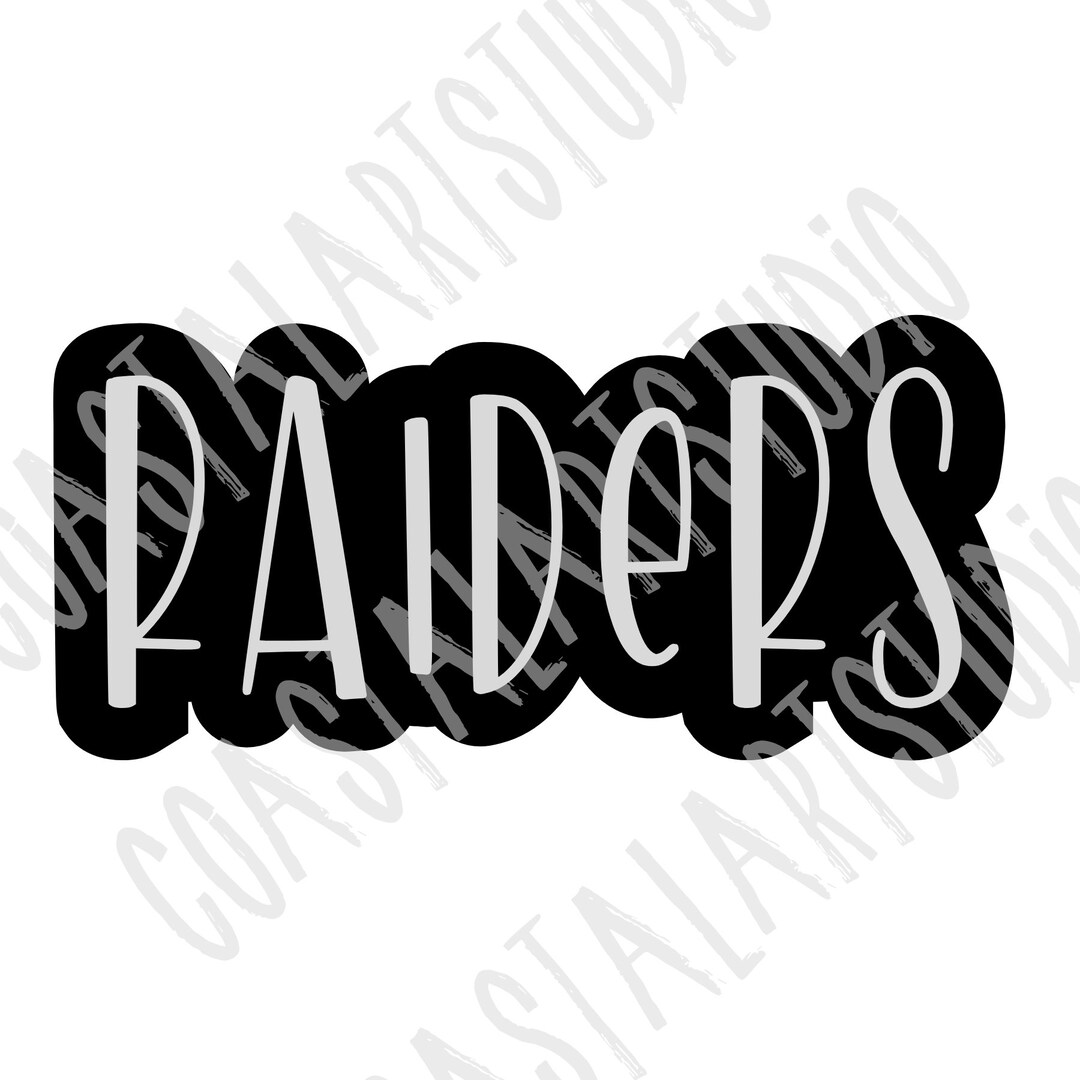 Raiders PNG Handwritten Font Sports Mascot Sublimation Design School ...