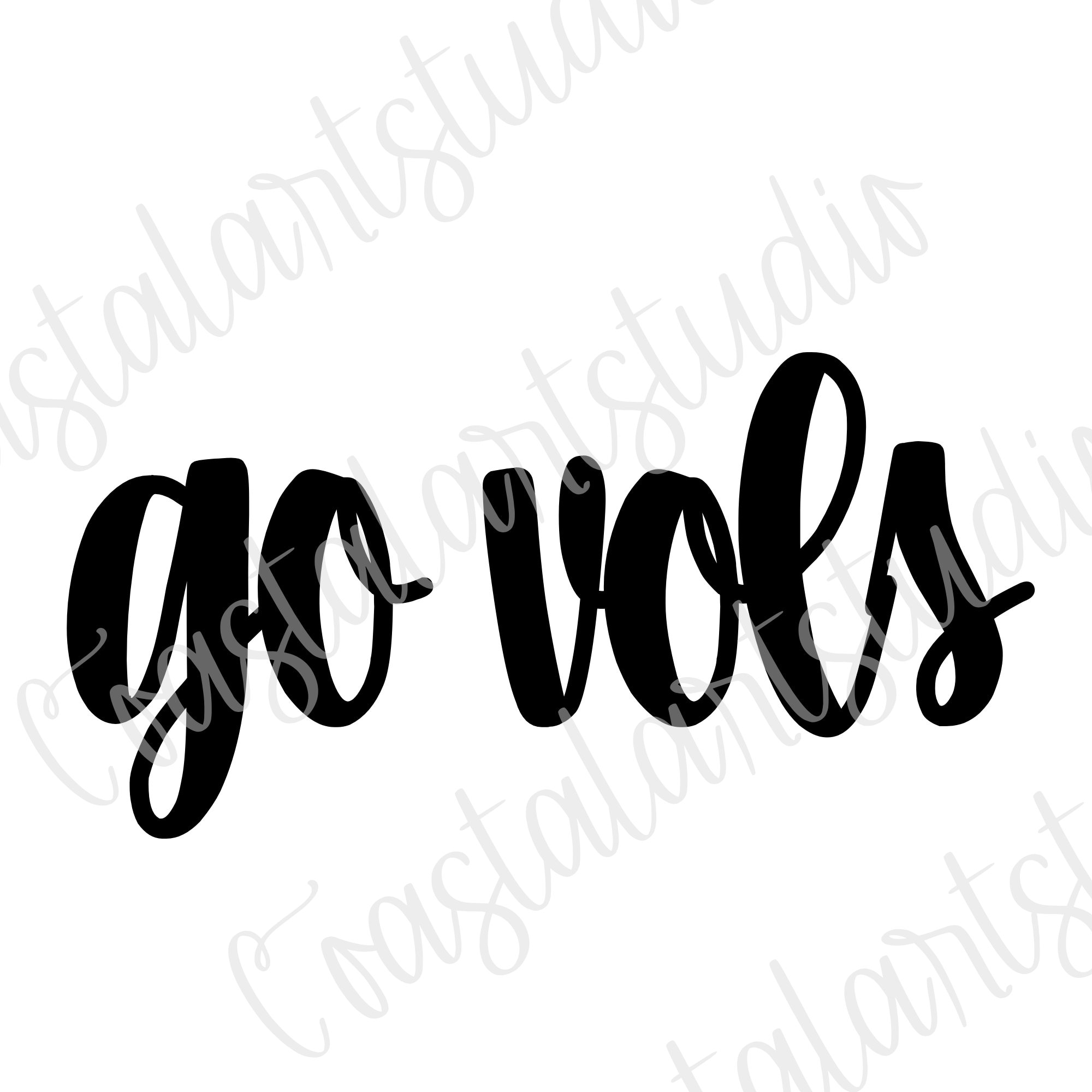 Go Vols Hand Lettered PNG SVG Tn Volunteers Digital Graphic Ut - Etsy