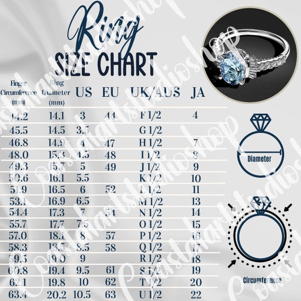 Us Uk Ring Chart - Etsy