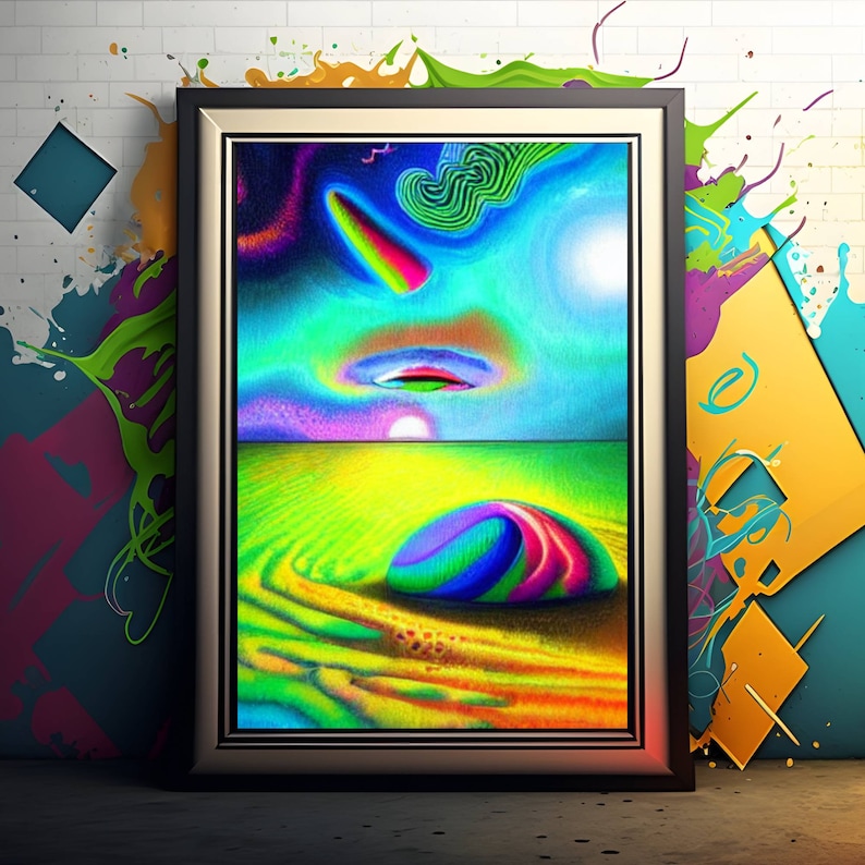 Weirdcore Digital Art Print Goth Wall Art Abstract Printable - Etsy