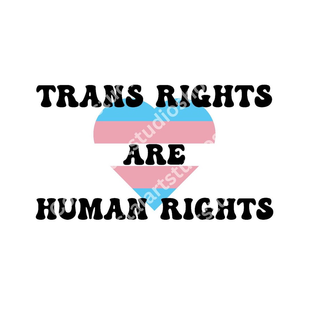 Trans Rights Are Human Rights PNG SVG Sublimation Design LGBTQIA Png ...