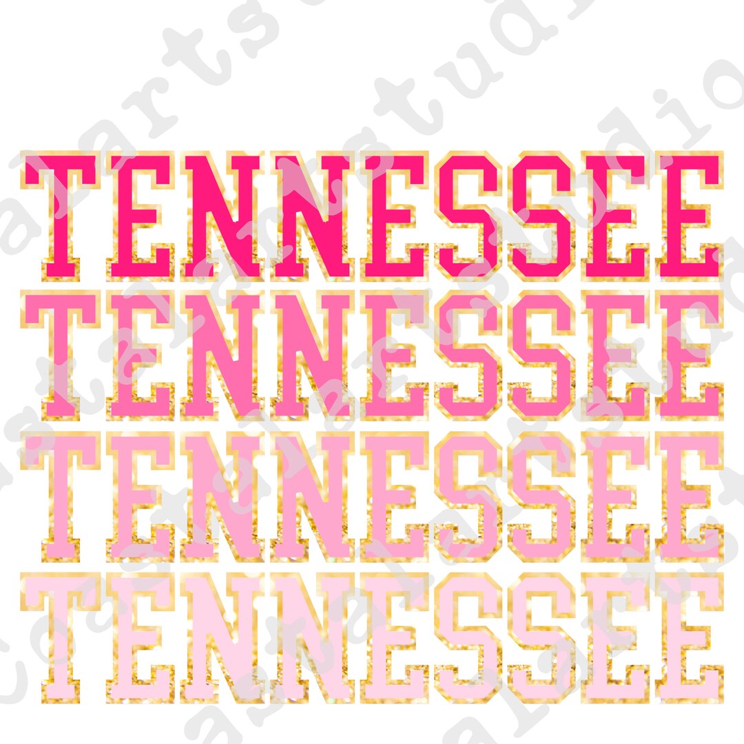 Tennessee Vols Pink PNG Tn Volunteers Sublimation Design Varsity Font ...